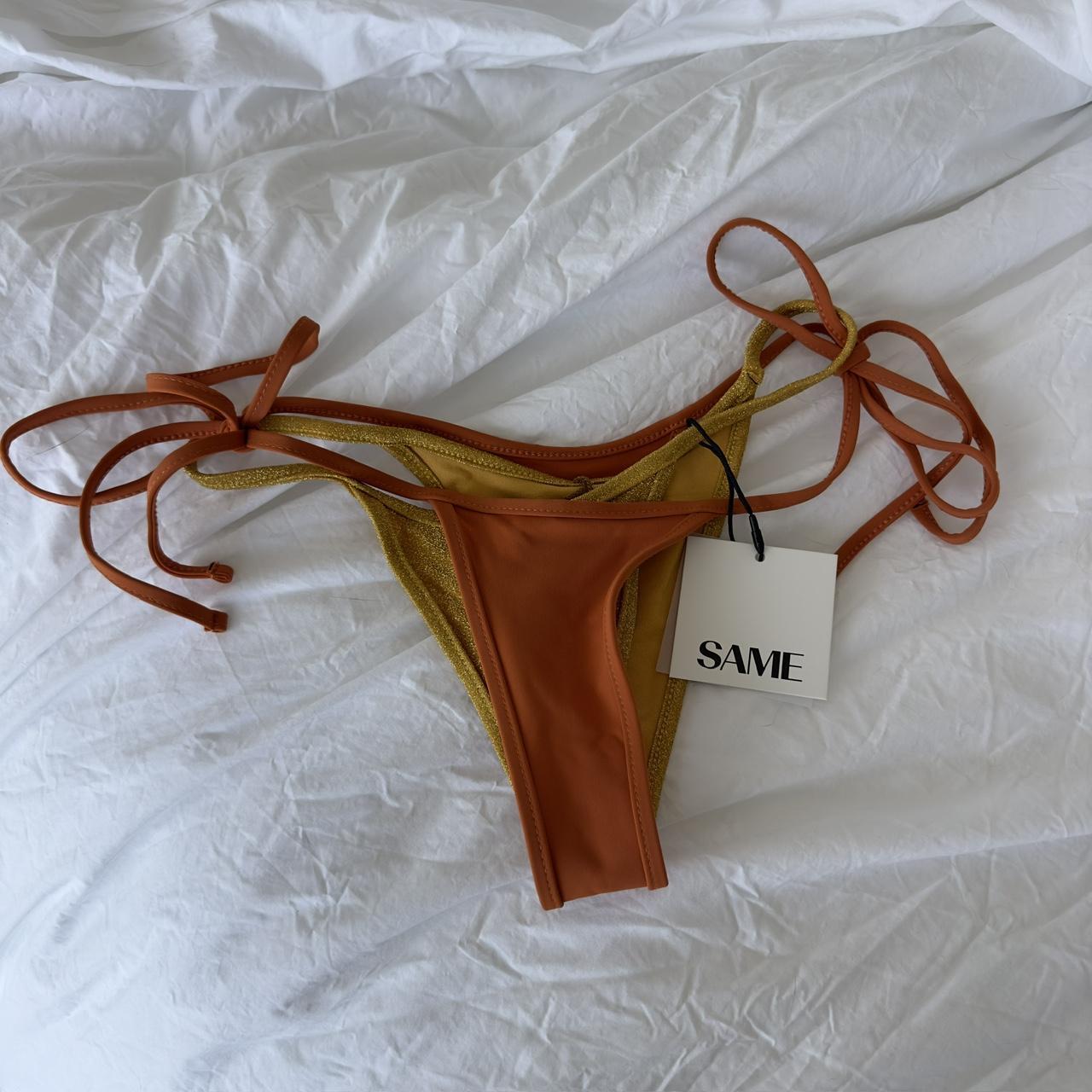 SAME LOS ANGELES DOUBLE LAYER BIKINI BOTTOM — brand... | Depop