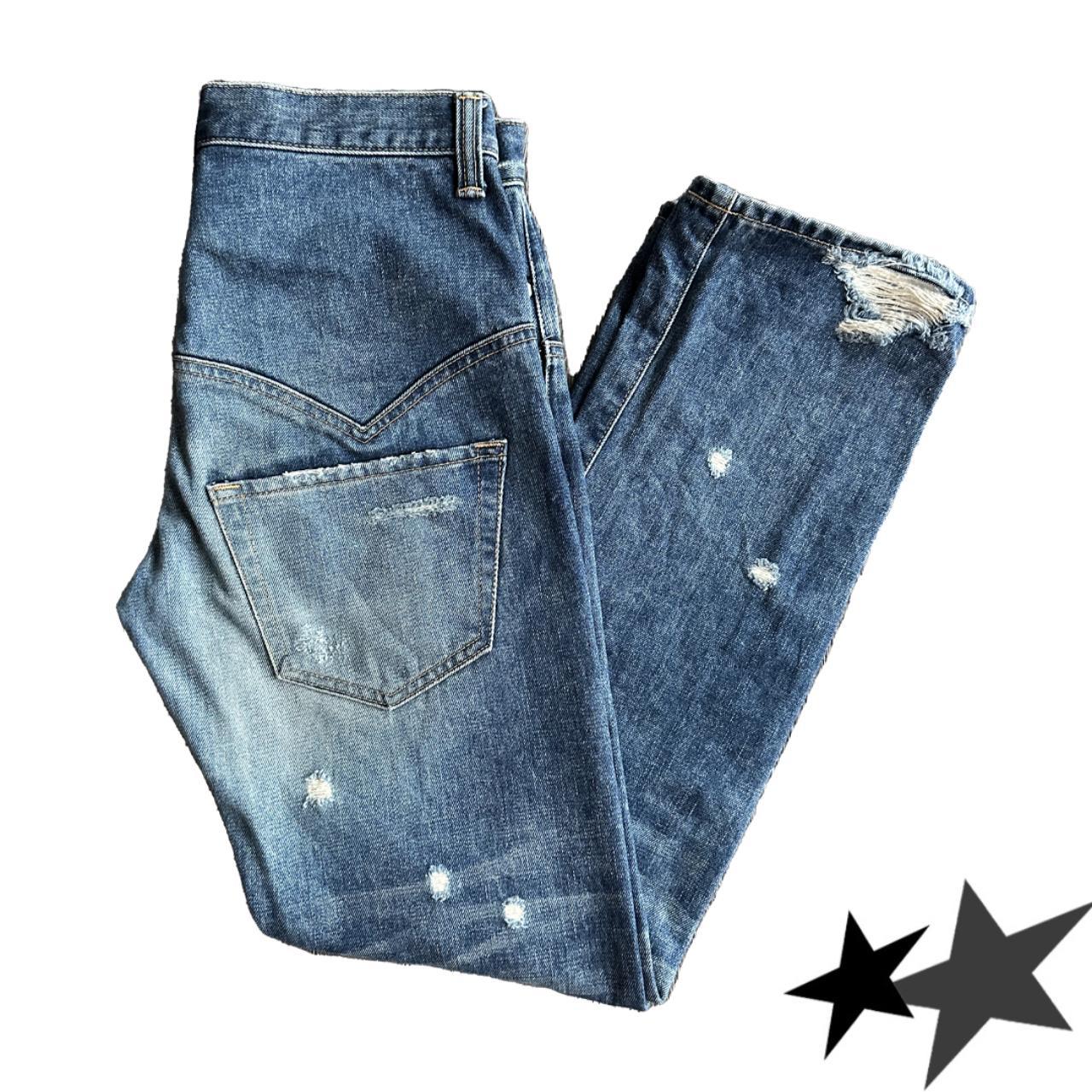 sunao kuwahara by Issey Miyake distressed selvedge... - Depop