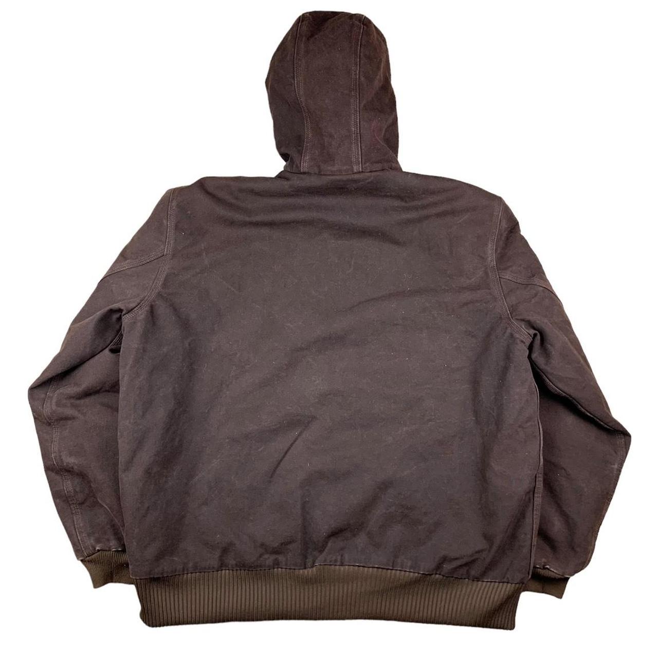 Carhartt Brown Hooded Active Jacket 100% authentic... - Depop
