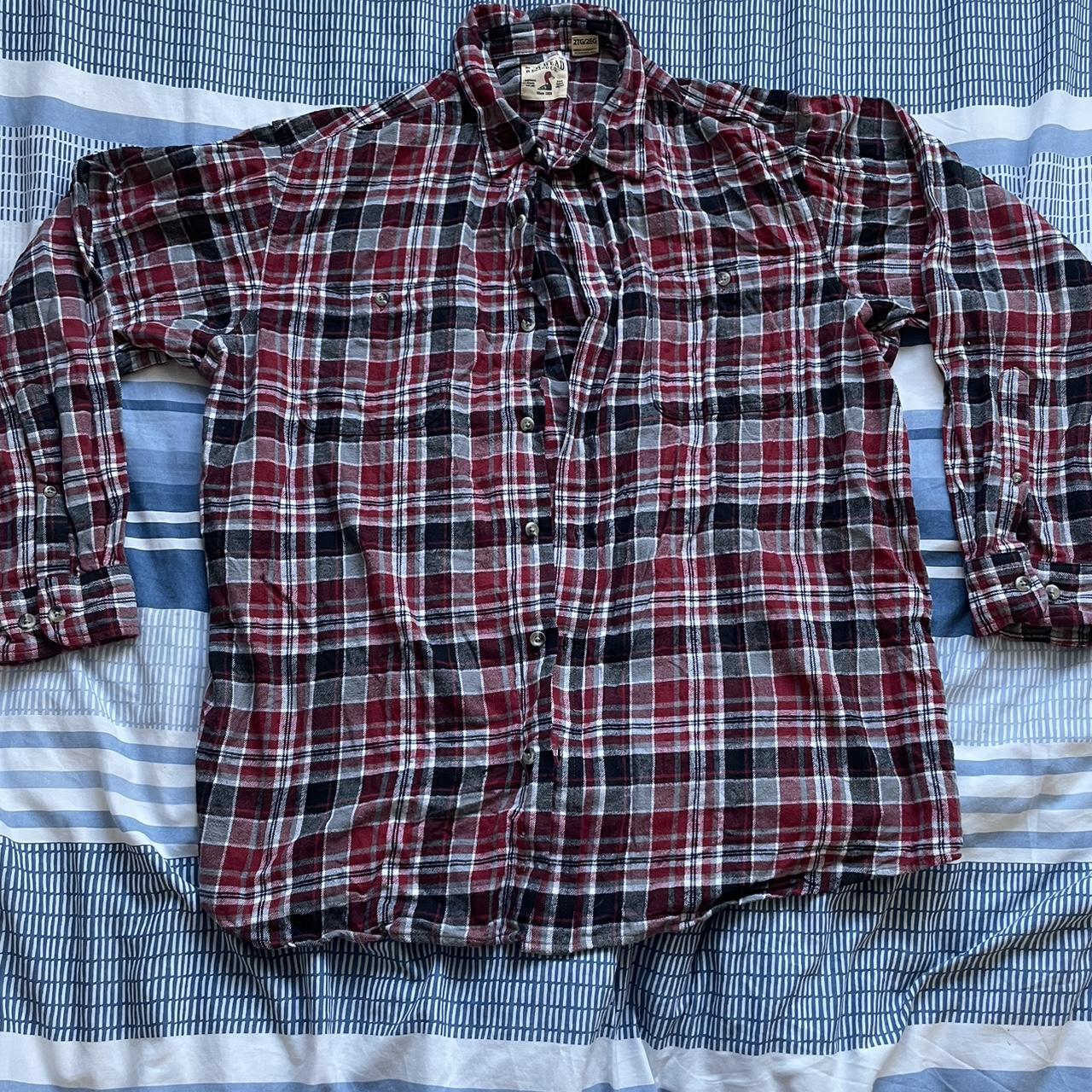 Red and black checked shirt size XXL Plaid, flannel,... - Depop