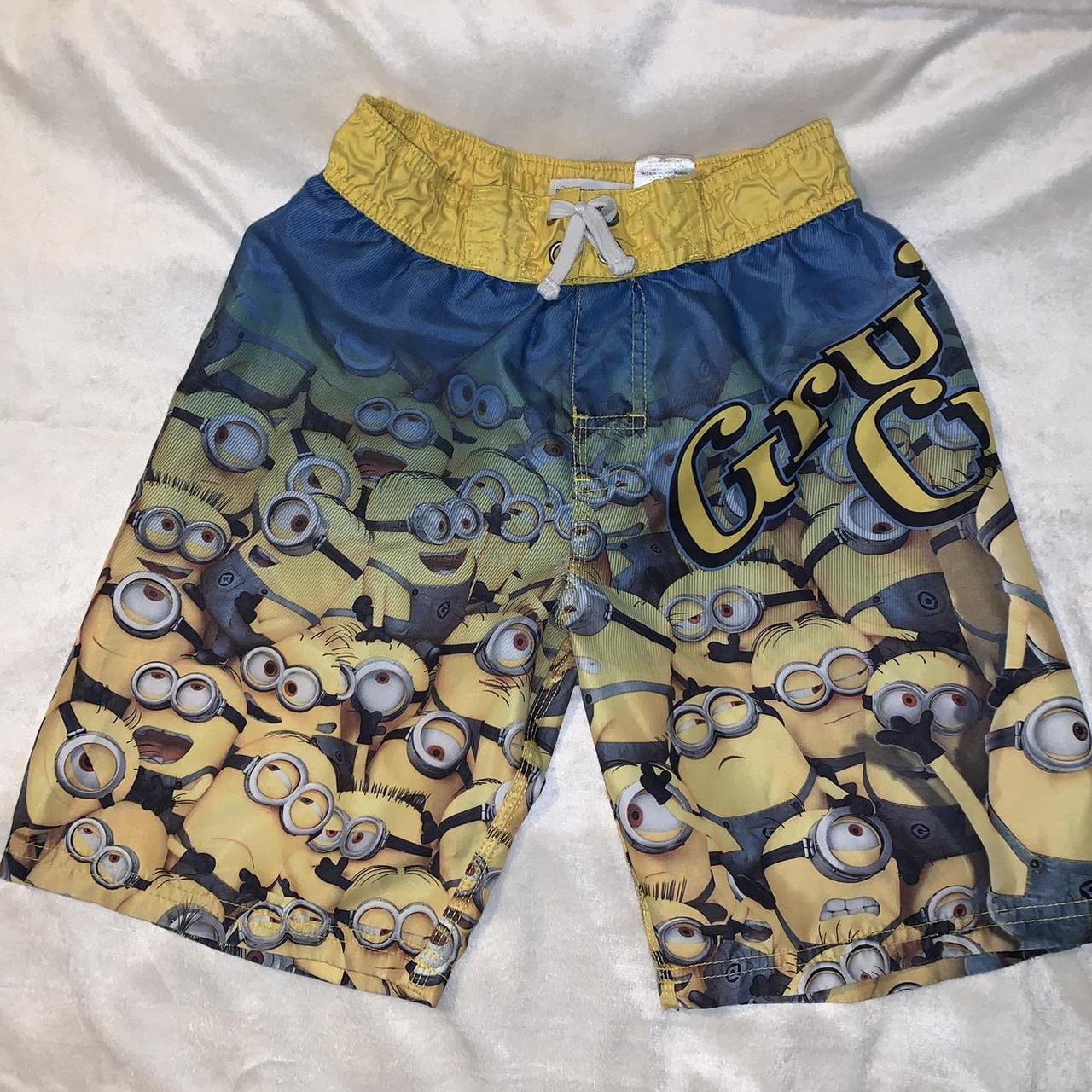Despicable Me Minions swim trunks - yellow and blue... - Depop
