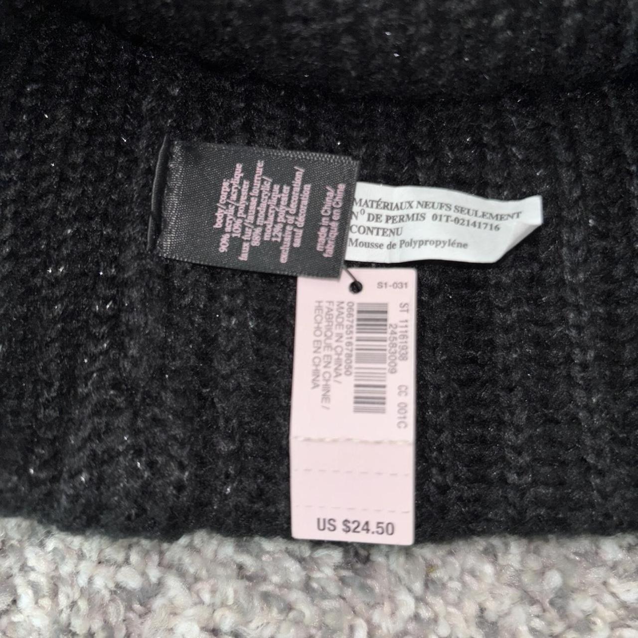 Victoria’s Secret beanie hat with puffball on top... | Depop