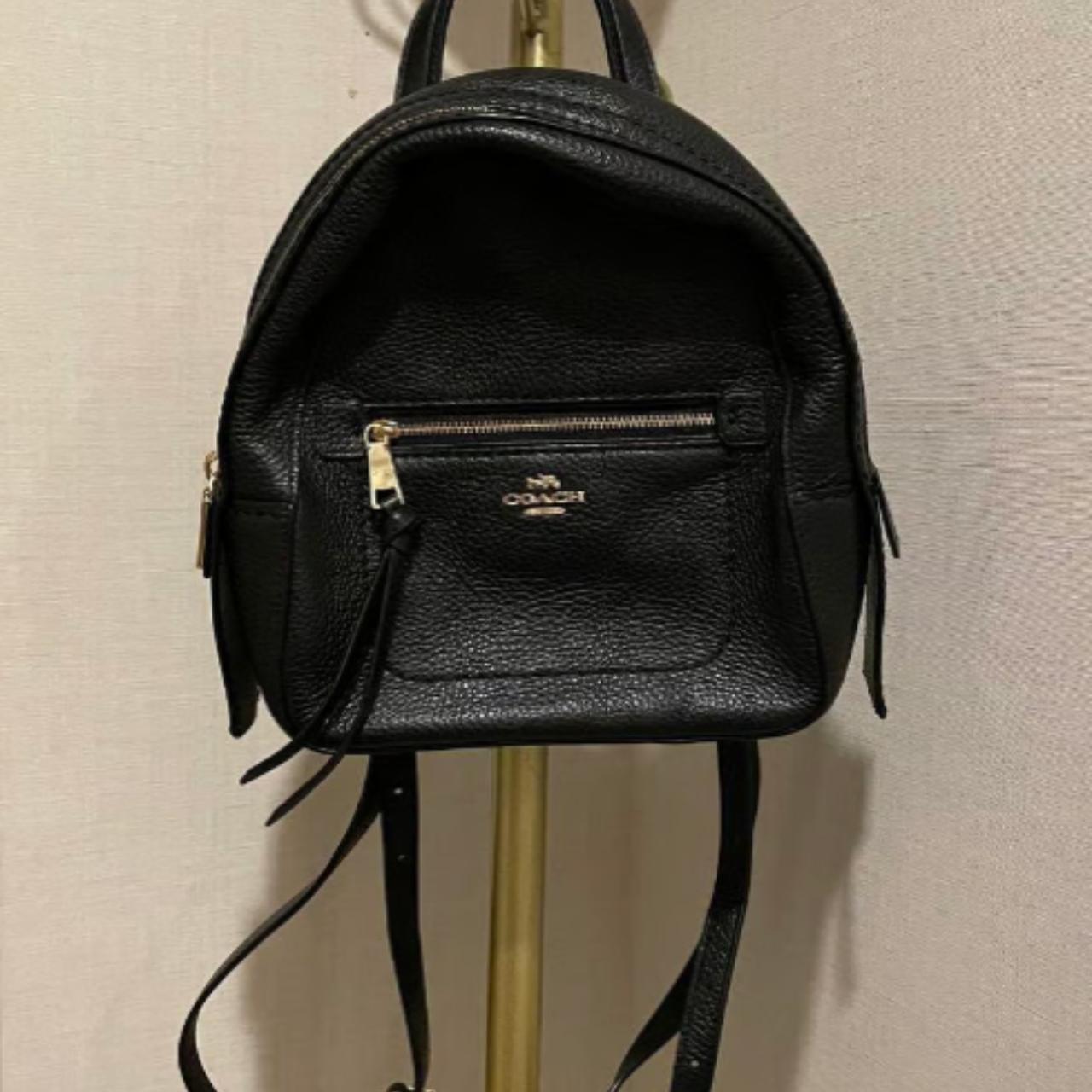 Coach Black Leather Backpack [Dimensions]: Approx.... - Depop
