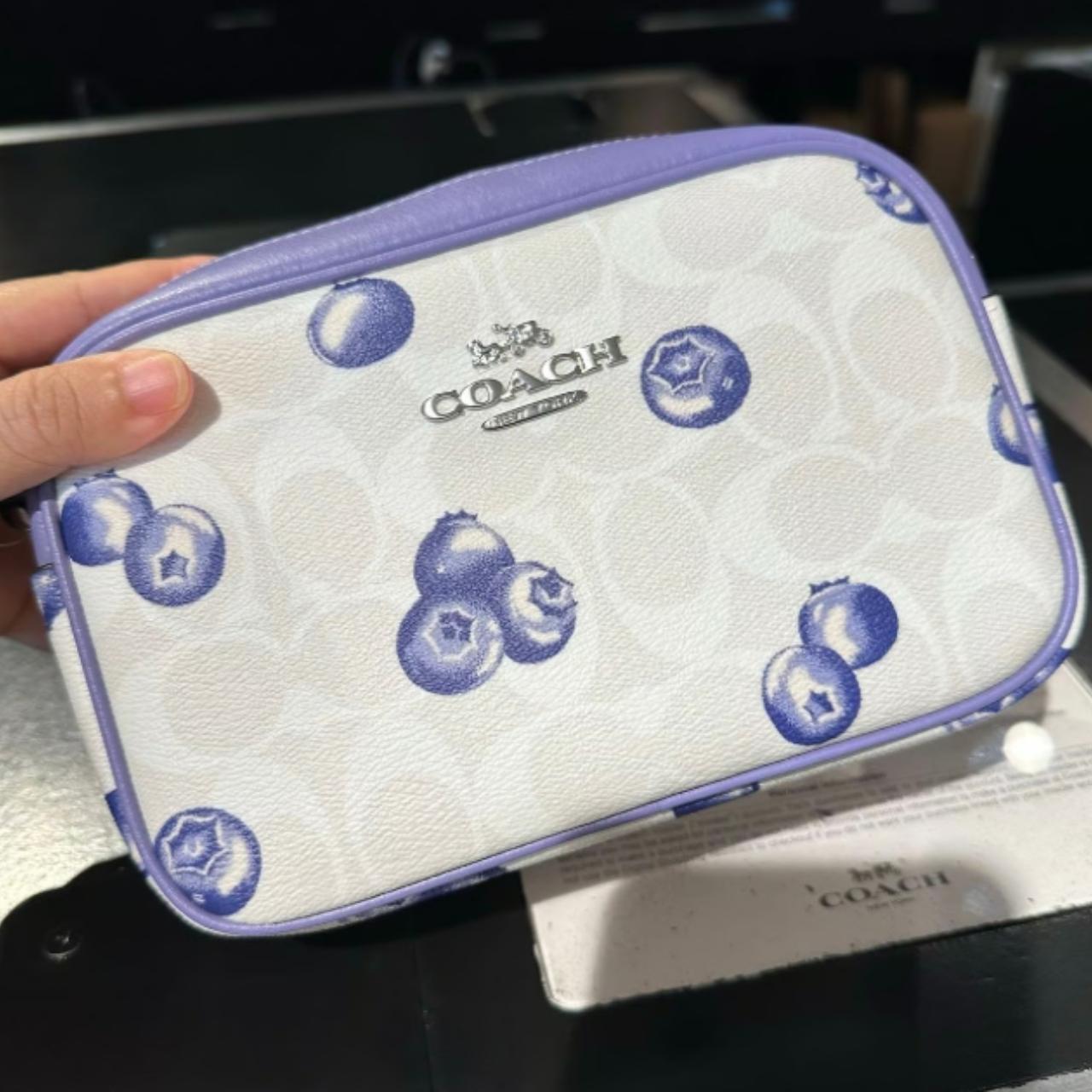 Coach Mini Jamie Blueberry Print Canvas Camera Bag... - Depop