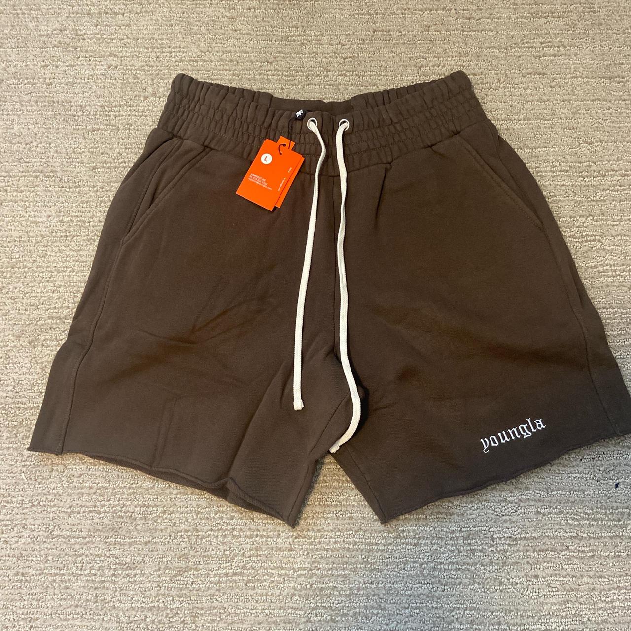 BRAND NEW Brown YoungLA Size Large Shorts!! Fit... - Depop