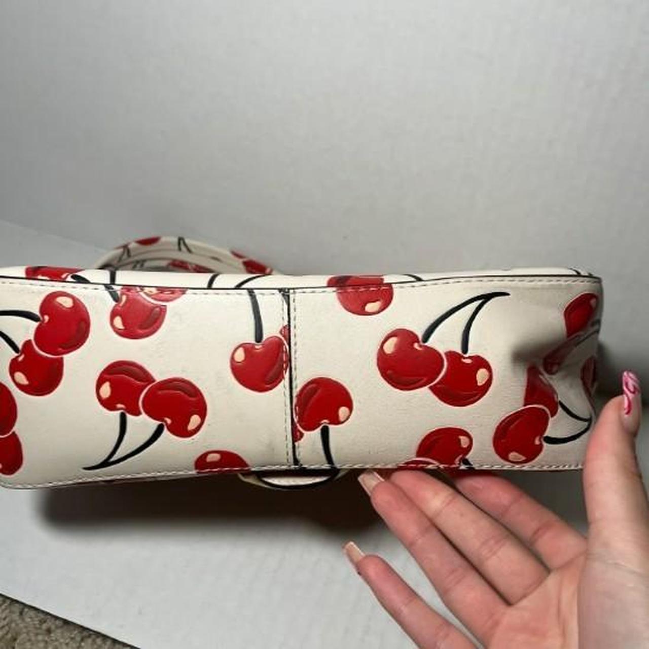 Coach Soft Tabby Shoulder Bag With Cherry Print... - Depop