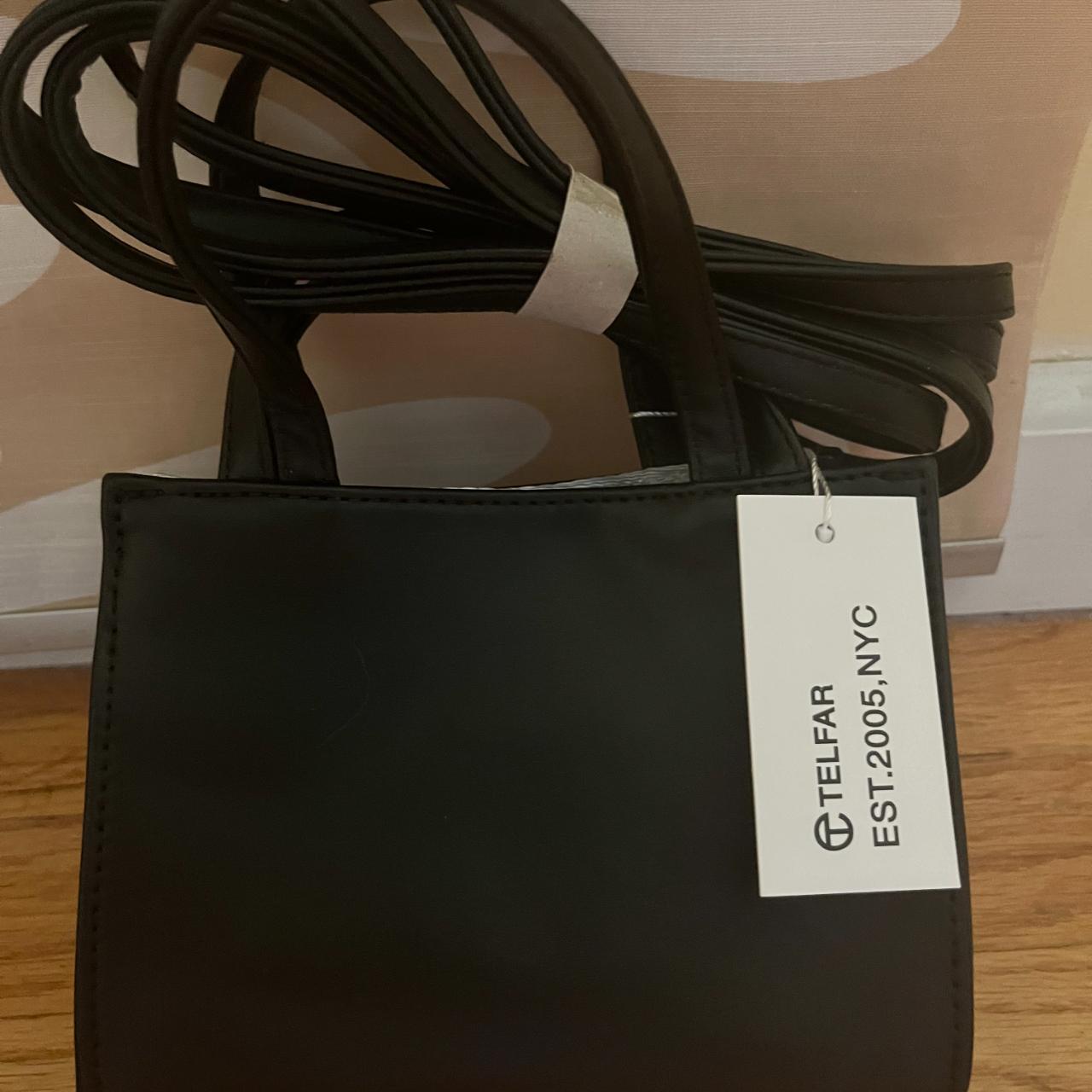 Telfar Small Black Shopping Bag with Tags - This... - Depop
