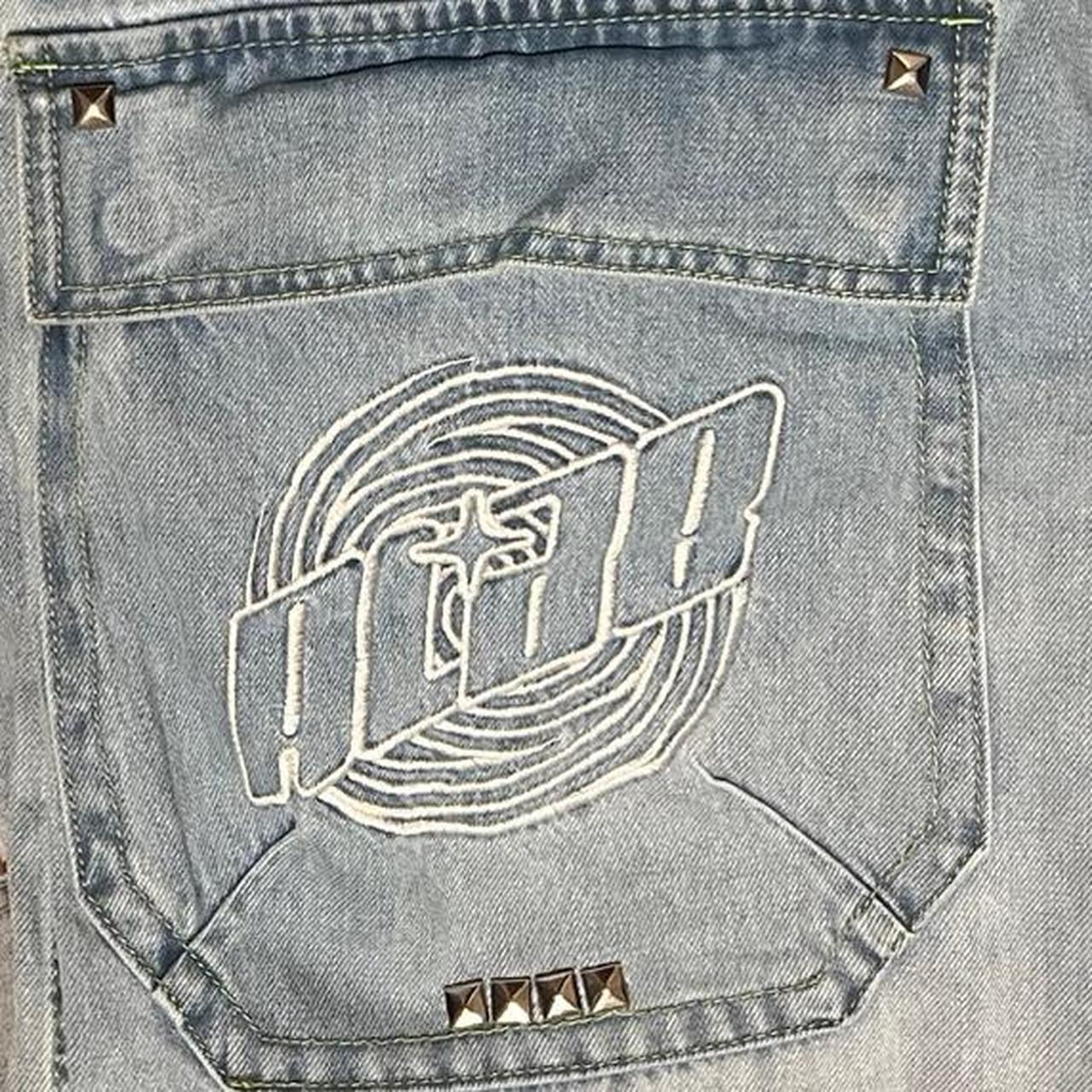 Baggy wide leg Alab jeans with huge pockets and cool... | Depop