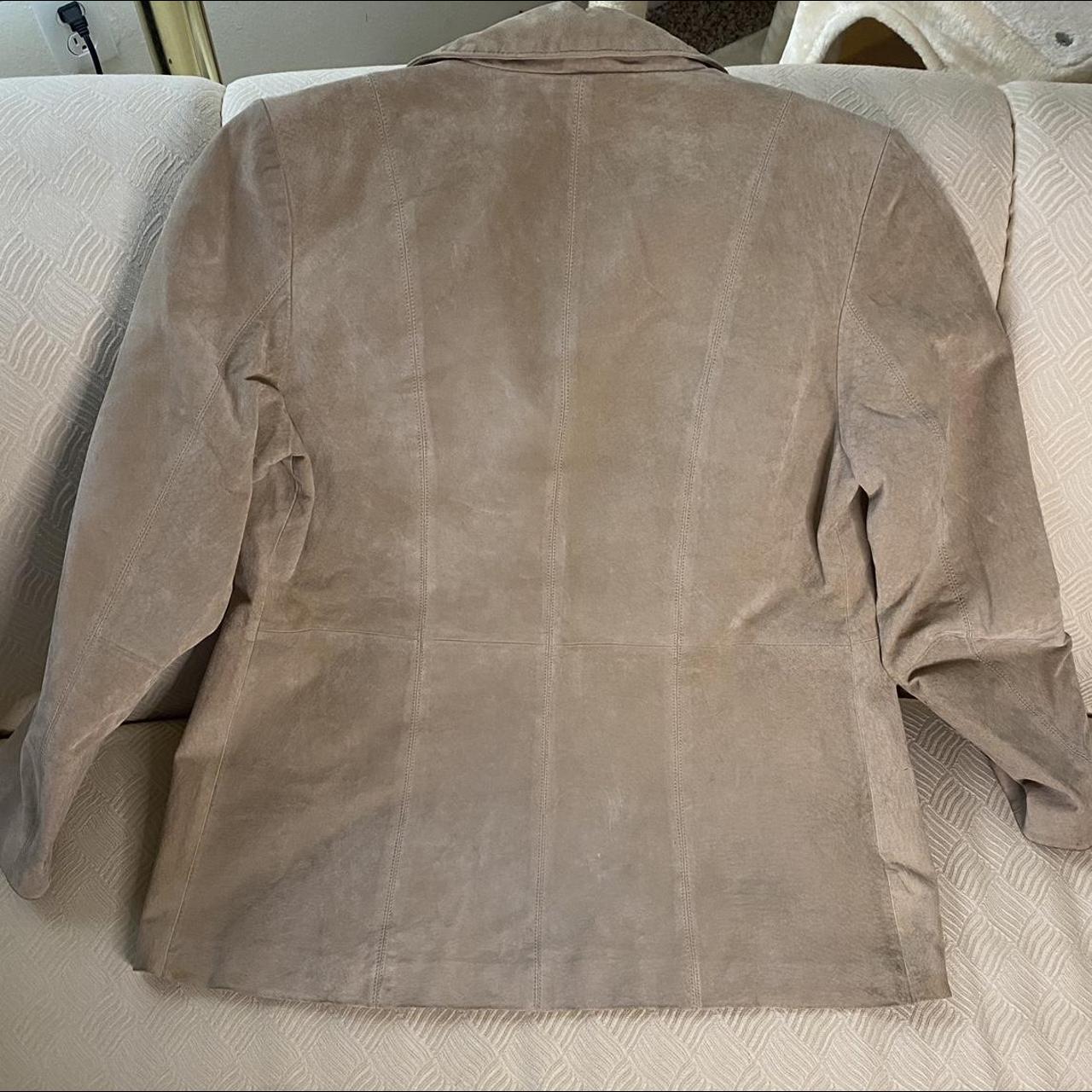 Light tan Suede jacket 100% leather Size M... - Depop