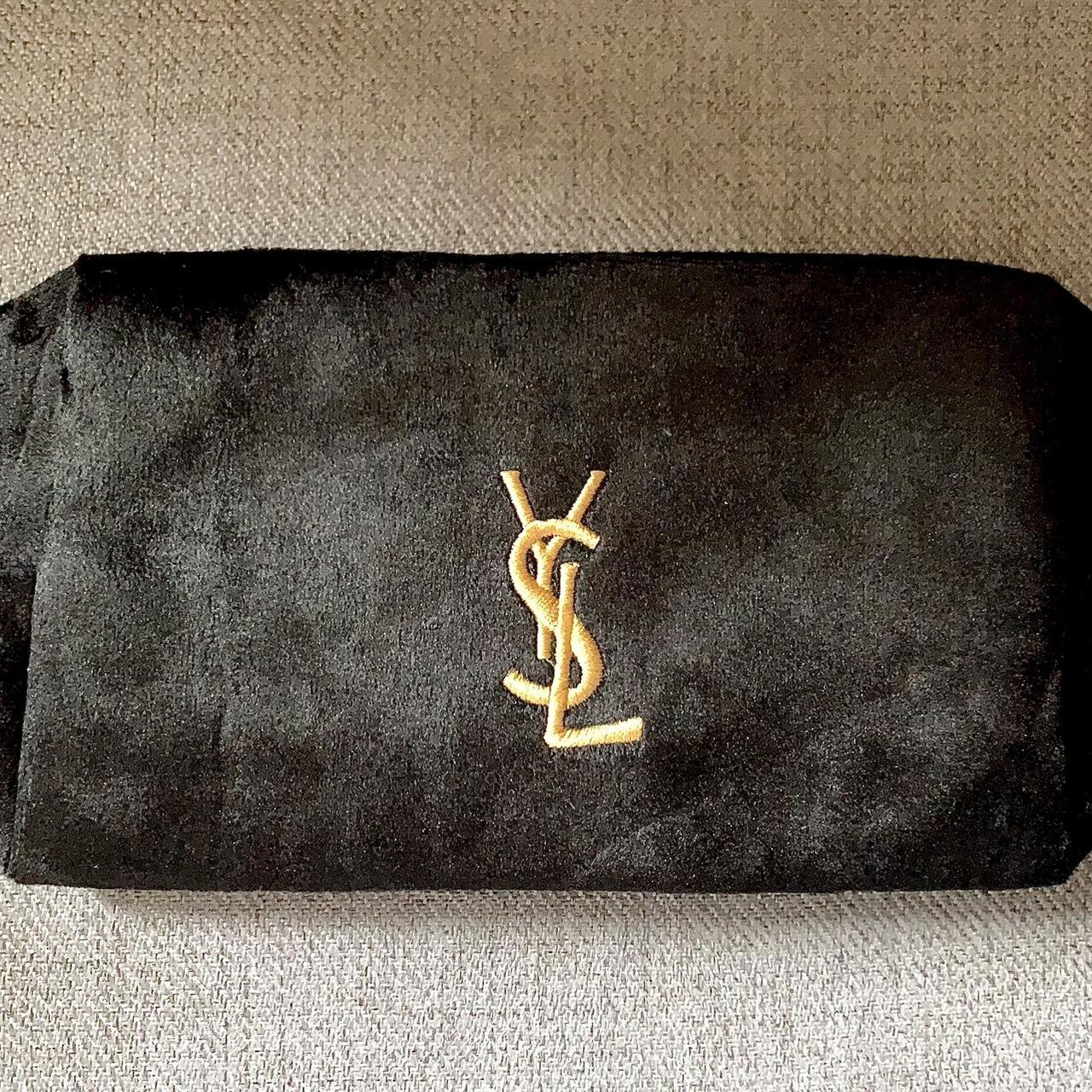 Black YSL makeup bag #YSL #makeupbag - Depop