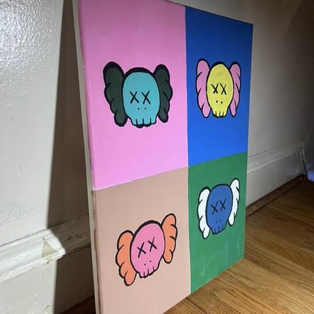 Custom Kaws x Jeff Koons canvas #Kaws #customart... - Depop