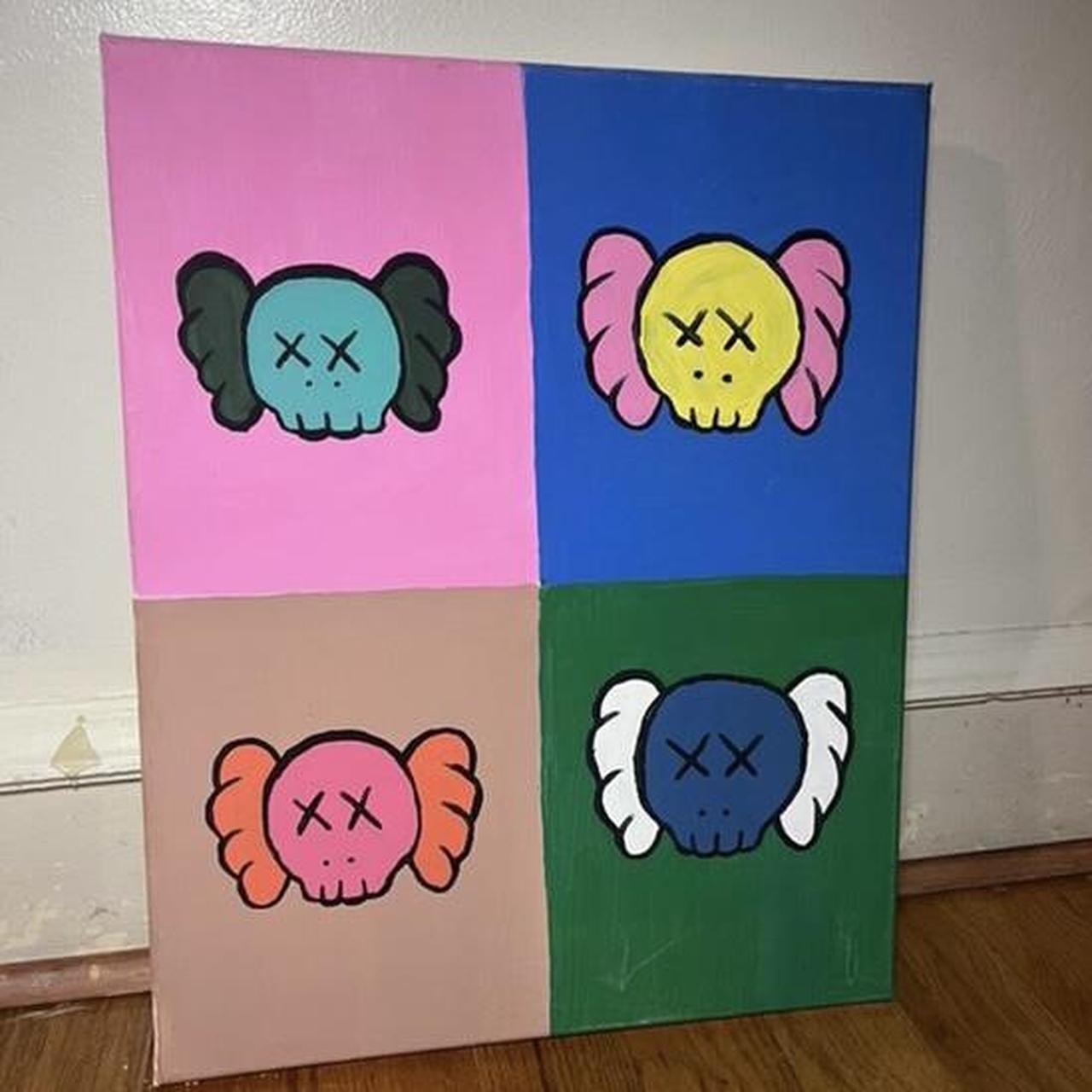 Custom Kaws x Jeff Koons canvas #Kaws #customart... - Depop
