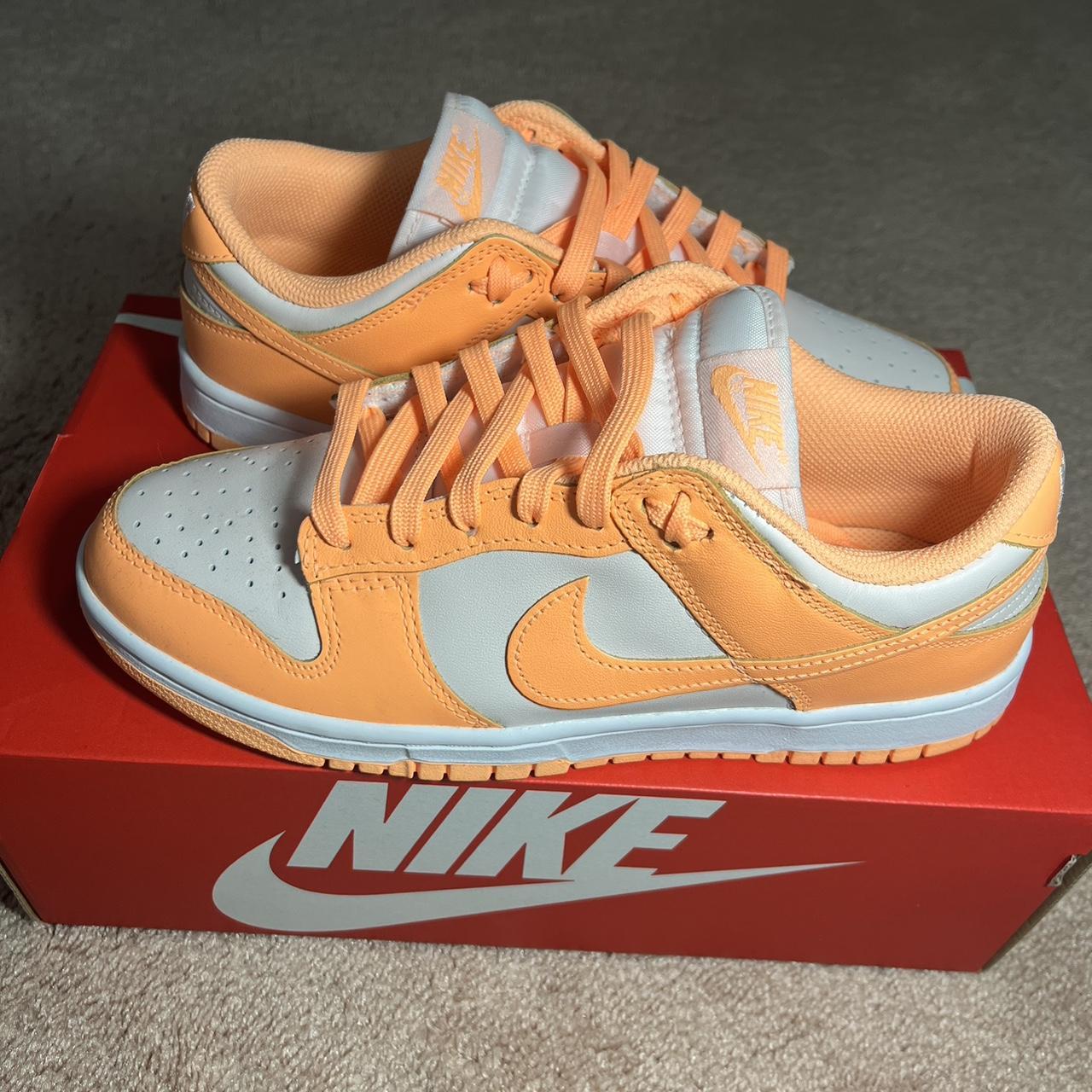 Nike Dunk Low in ‘Peach Cream’ WMNS 8.5 / MENS... - Depop