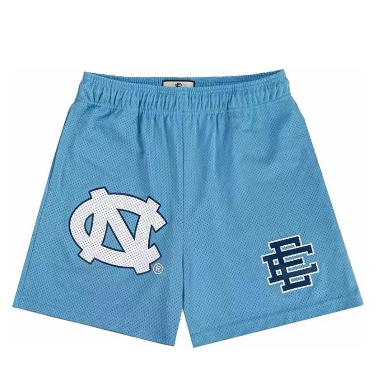 UNC Eric Emmanuel blue and white shorts | Depop