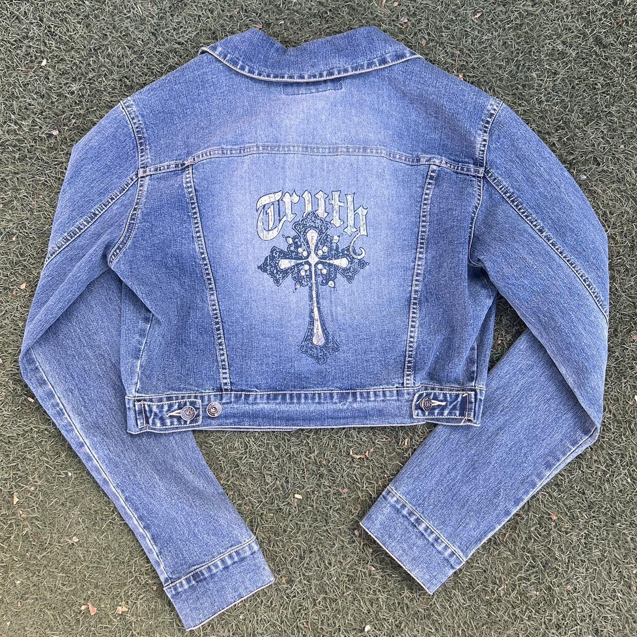 Ymi cropped denim jacket size L Mint condition... | Depop