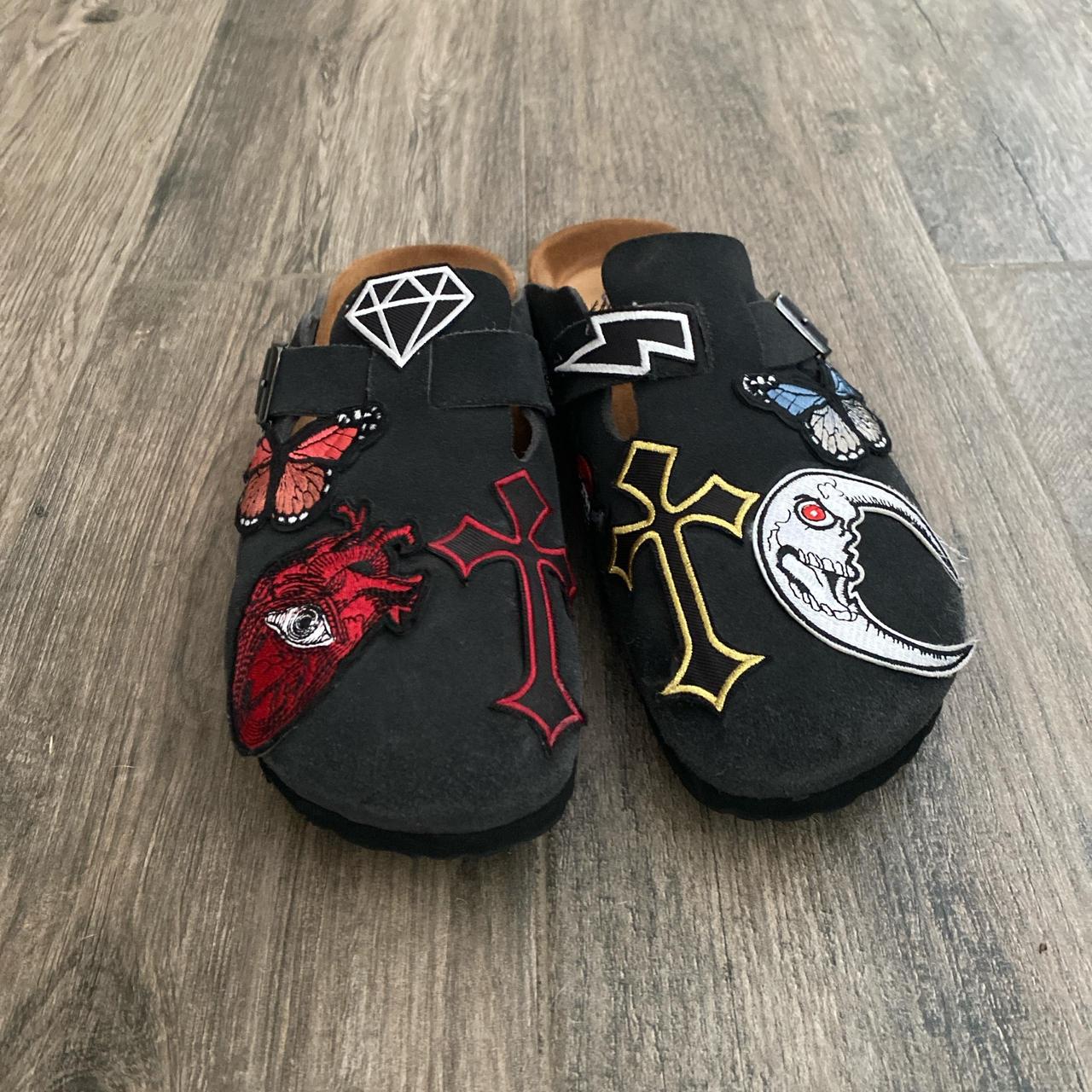 Custom-made lightly worn Birkenstock Boston’s Size... - Depop