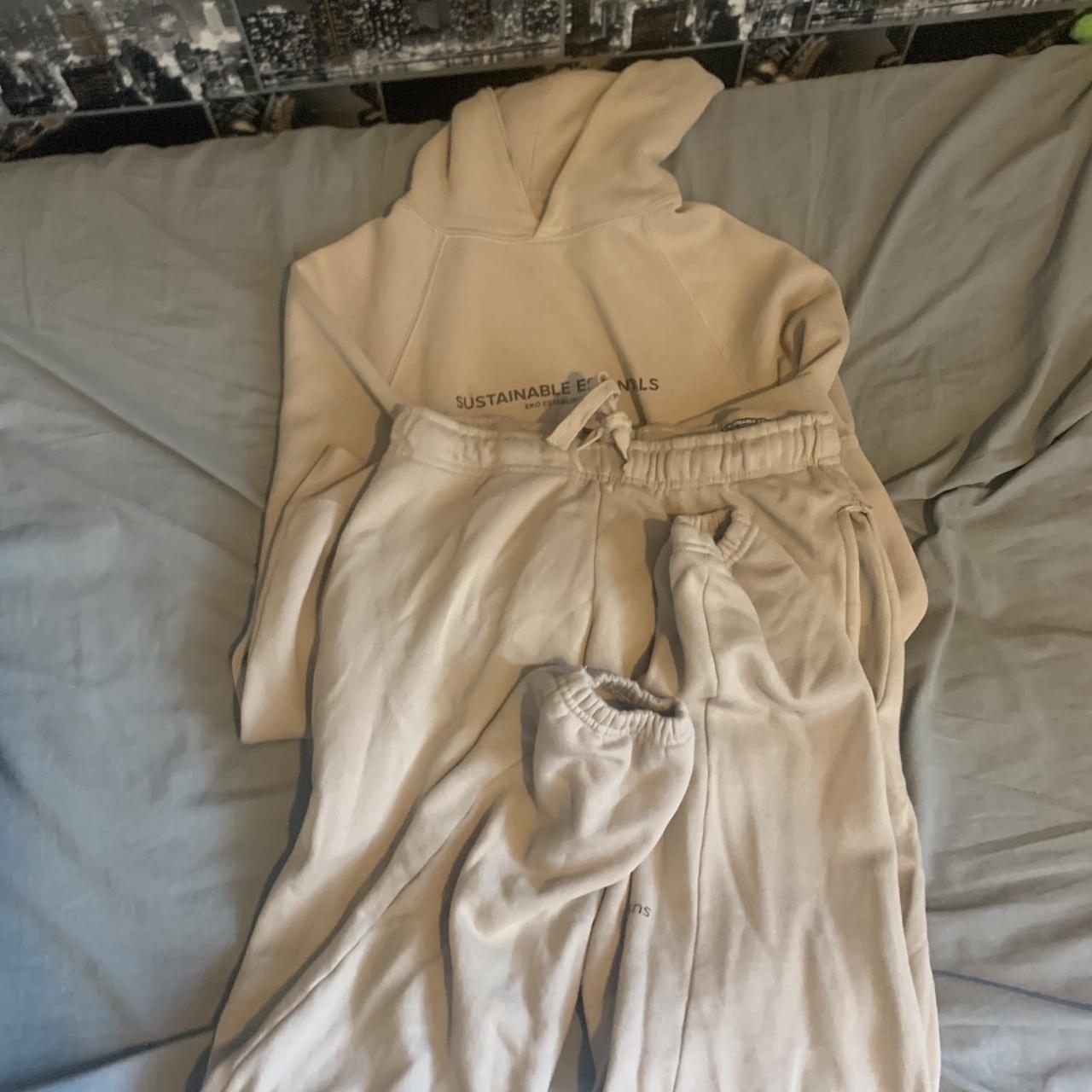 Sustainable Essentials Tracksuit oversized great... - Depop