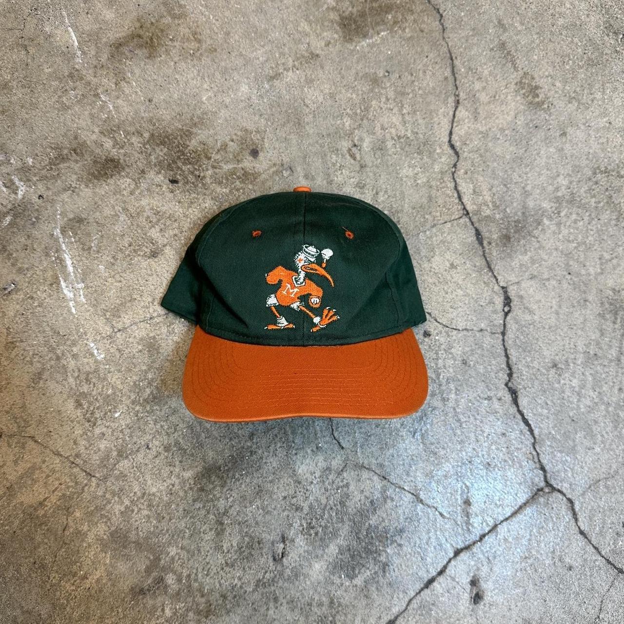 vintage 90s miami hurricanes snapback hat. super... - Depop