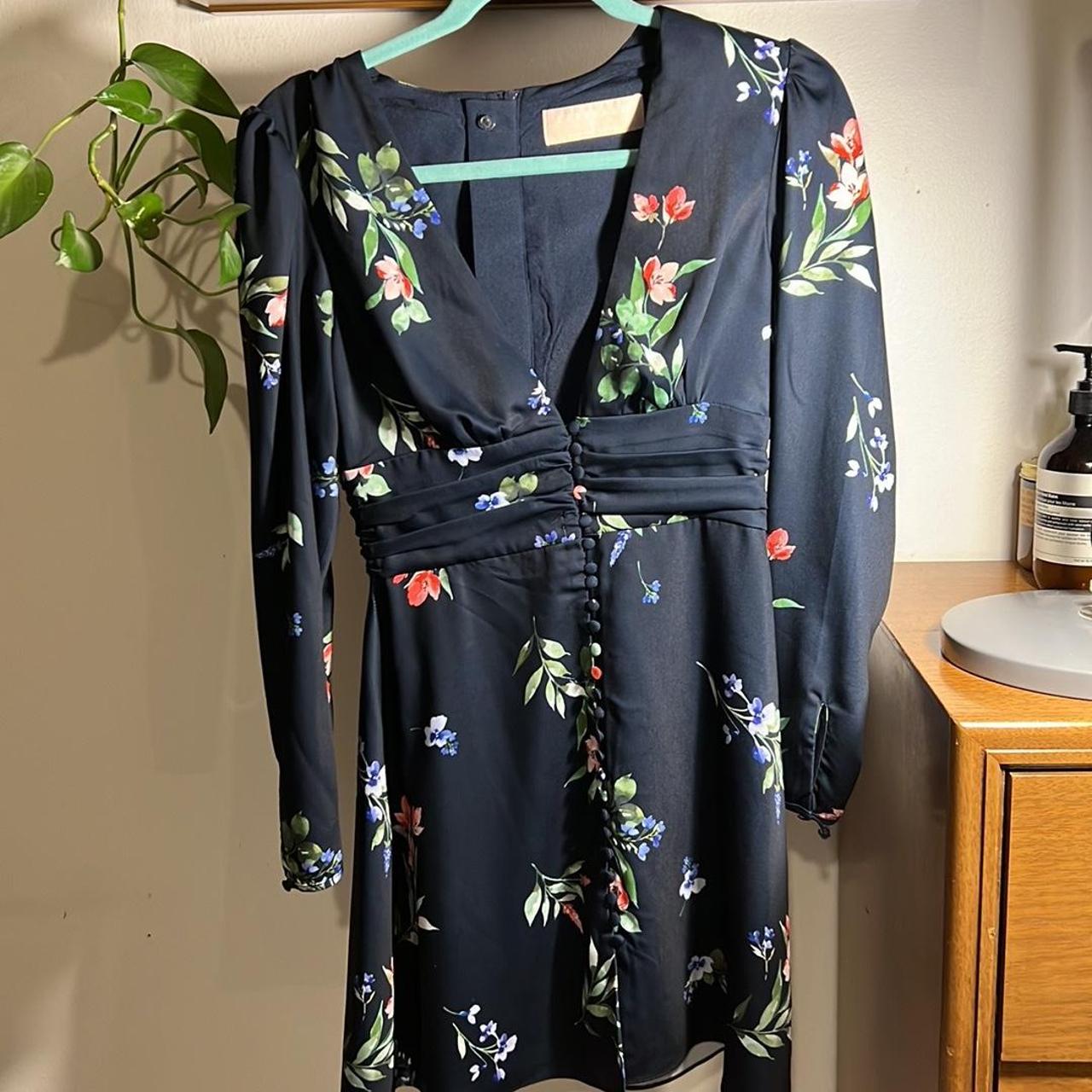 Keepsake the label satin floral printed mini dress... - Depop