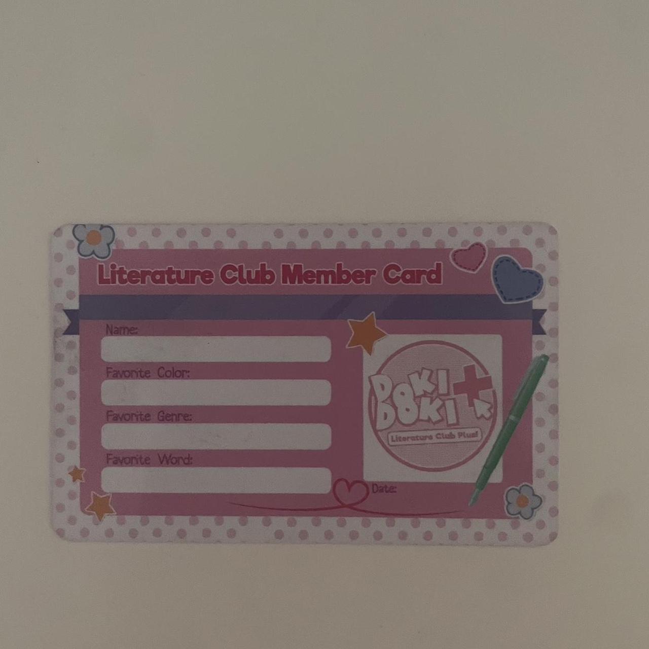 ddlc official member card ! 💗 - Depop