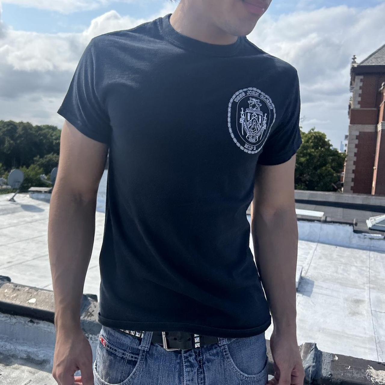 Cool work shirt with graphic on back and front of... - Depop