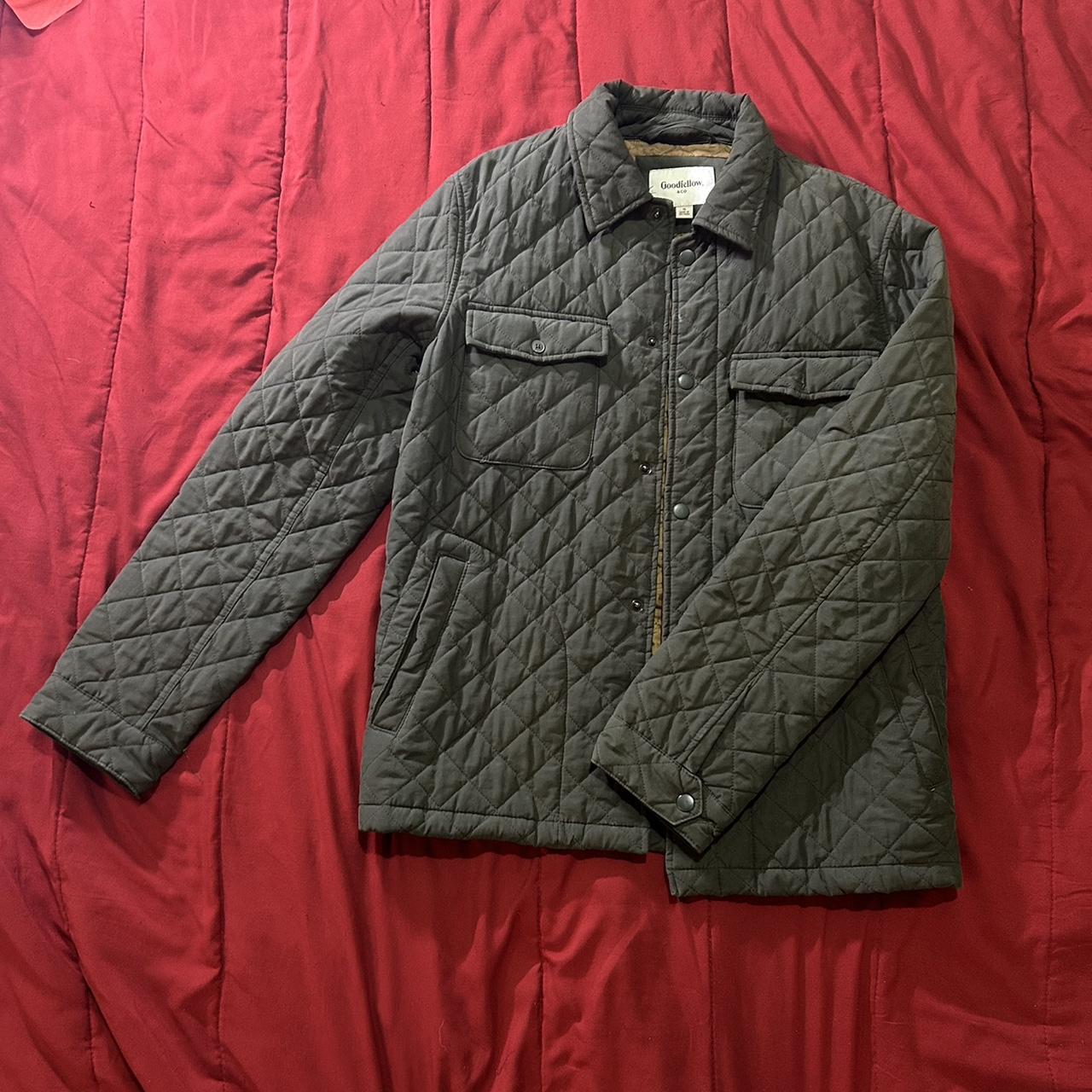 Goodfellow Green quilted jacket #quiltedjacket | Depop