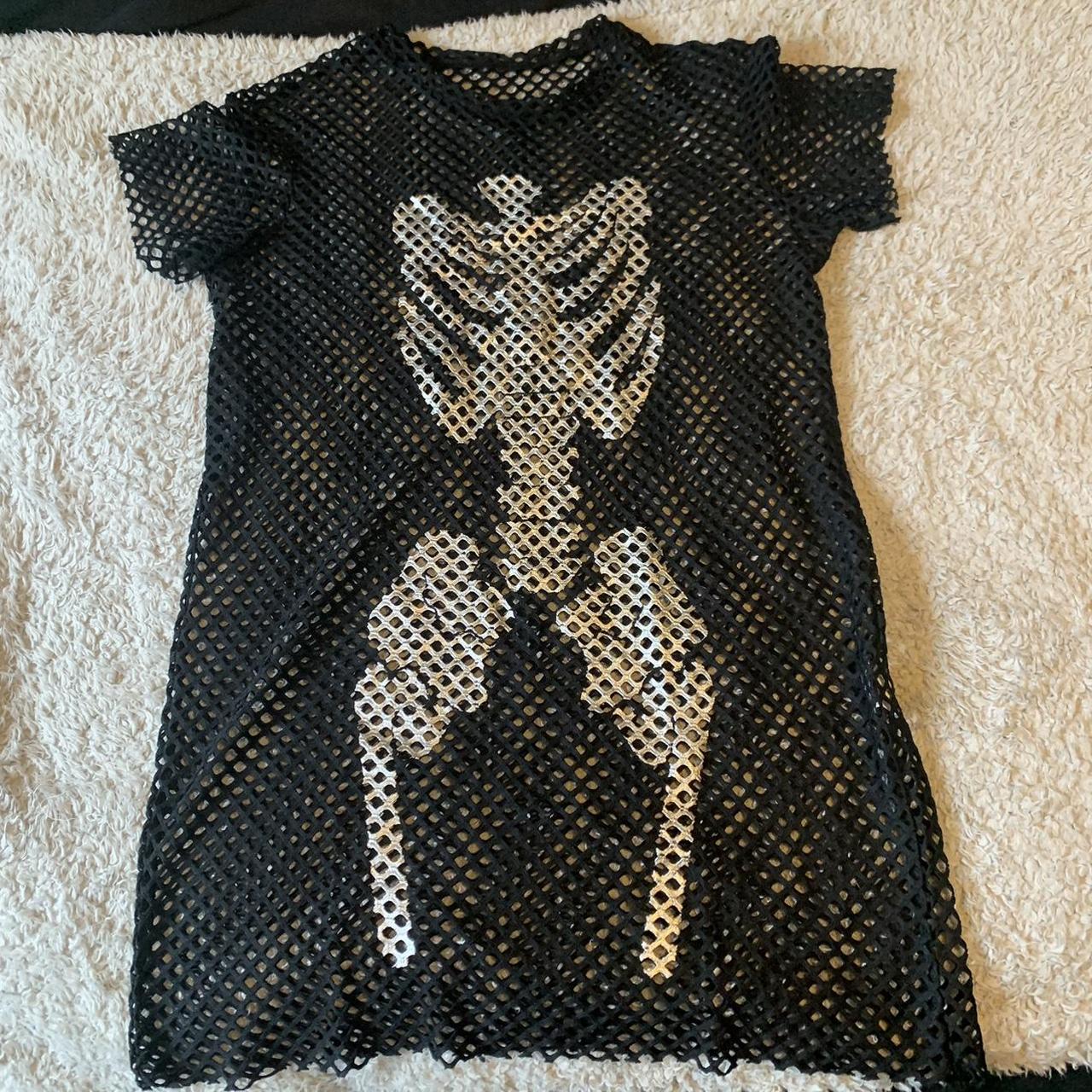 SHEIN mesh/ netted skeleton baggy top size M Never... - Depop