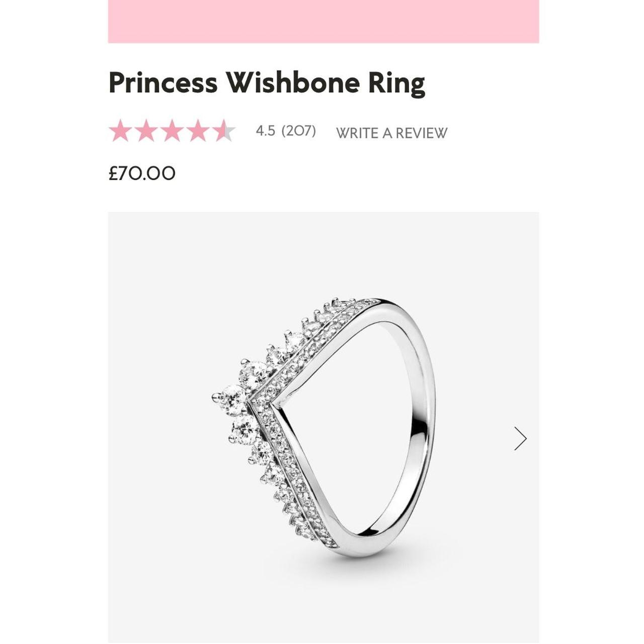 Pandora Princess wishbone ring • will come... | Depop