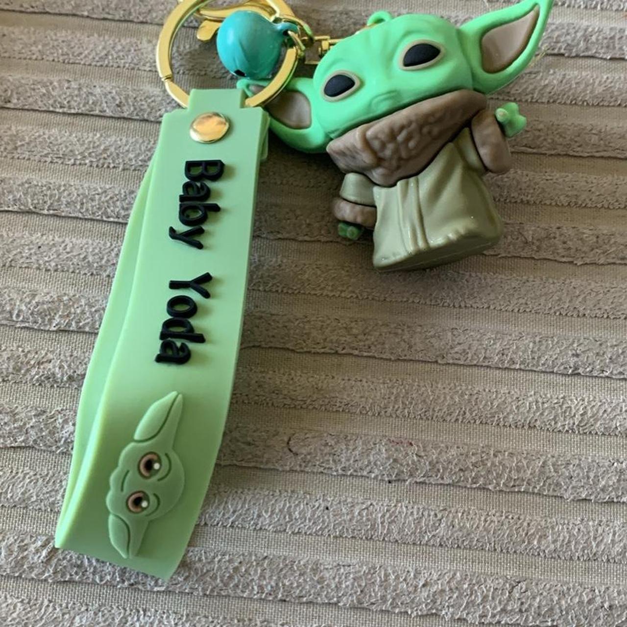 Groovy green and black Baby Yoda keychain - perfect... - Depop