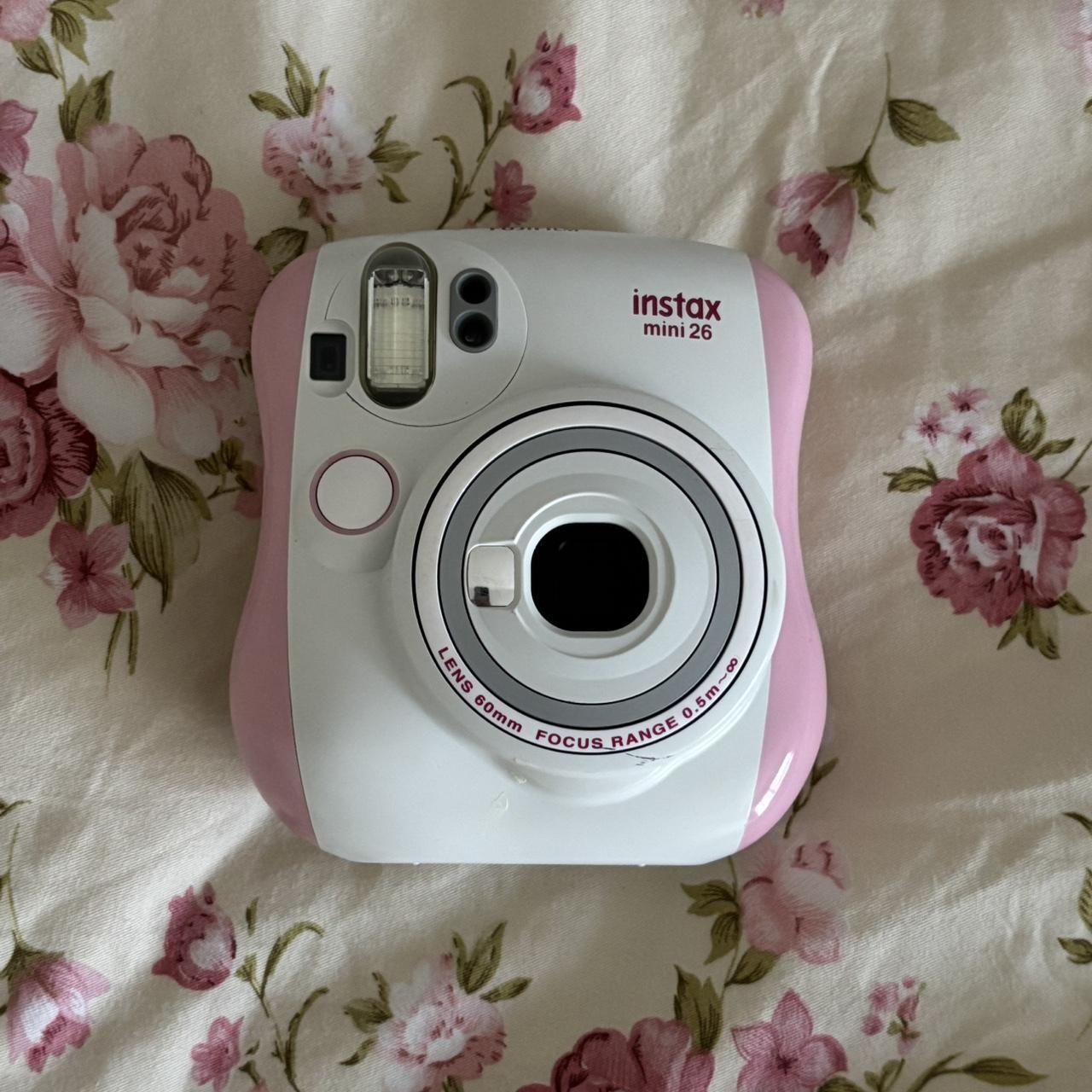 pink polaroid camera, with accessories and different... - Depop