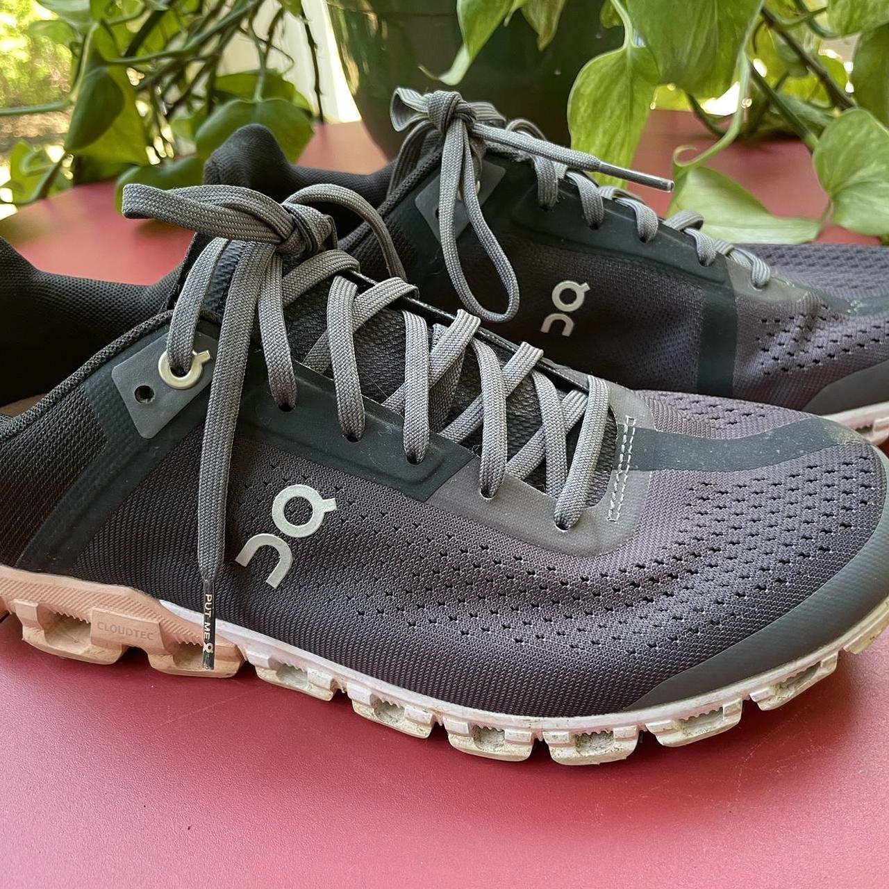 On Running grey and pink trainers. - Depop