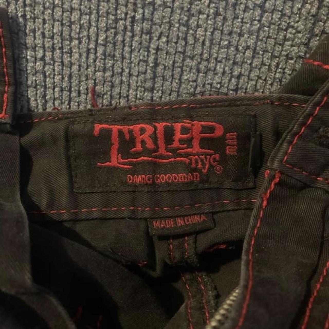 Year 03 Medium Tripp NYC pants Ripp in the front... - Depop