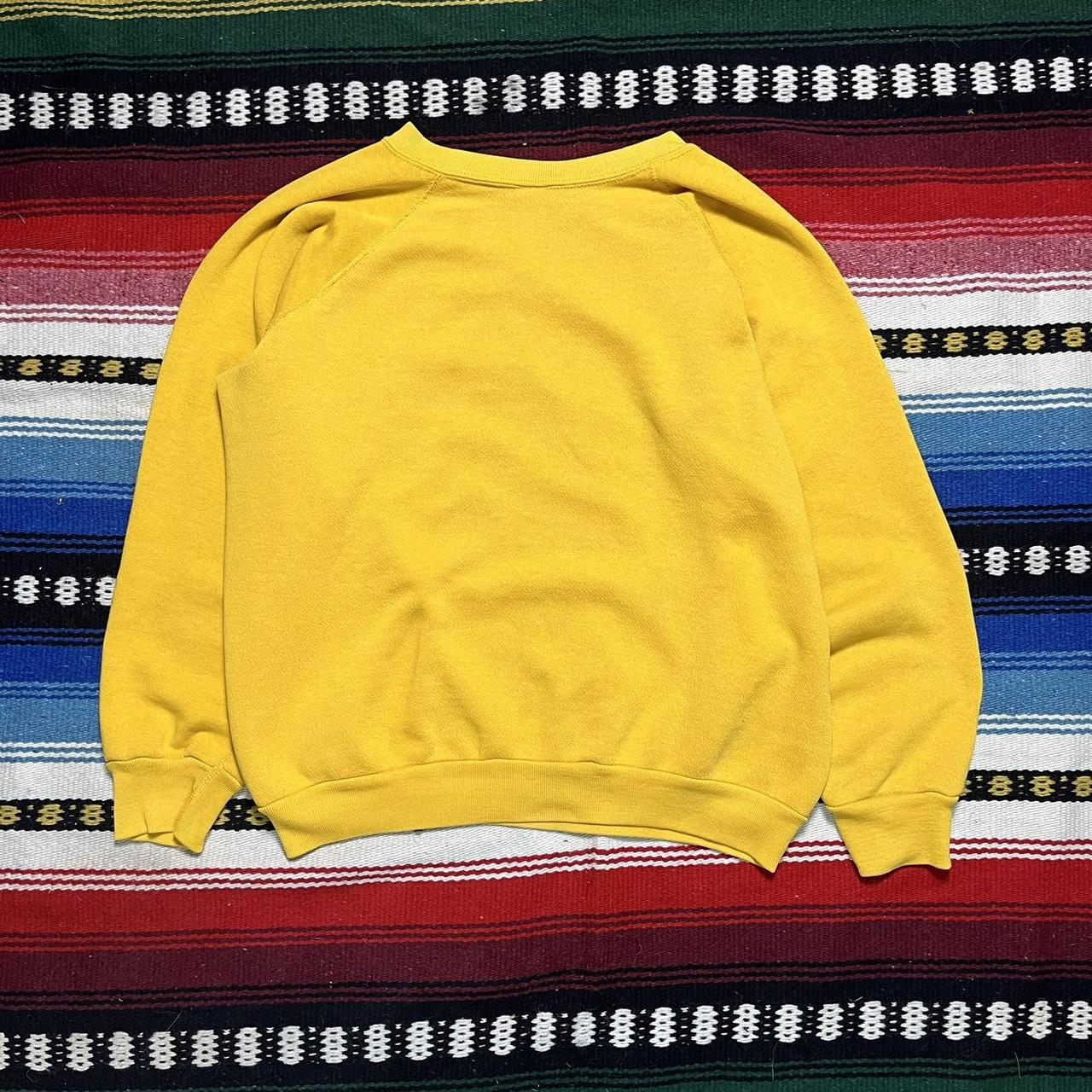 1980s Yellow Georgia Tech raglan... - Depop