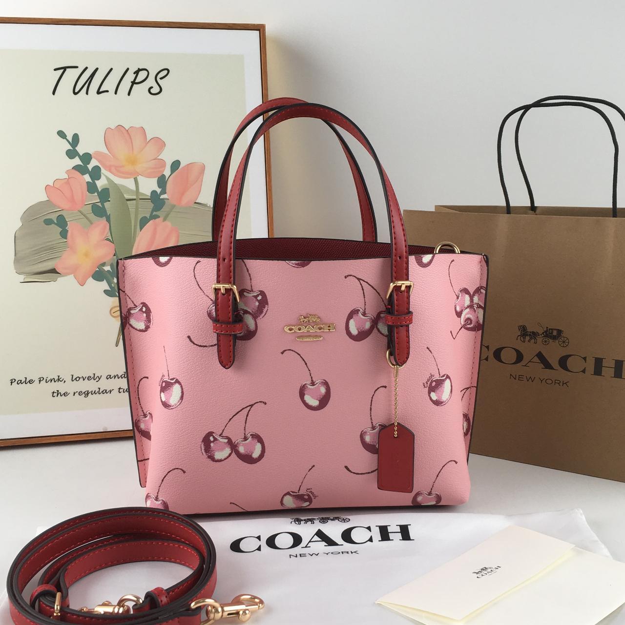 Coach Molly Tote 25 Cherry Print Model number:... - Depop