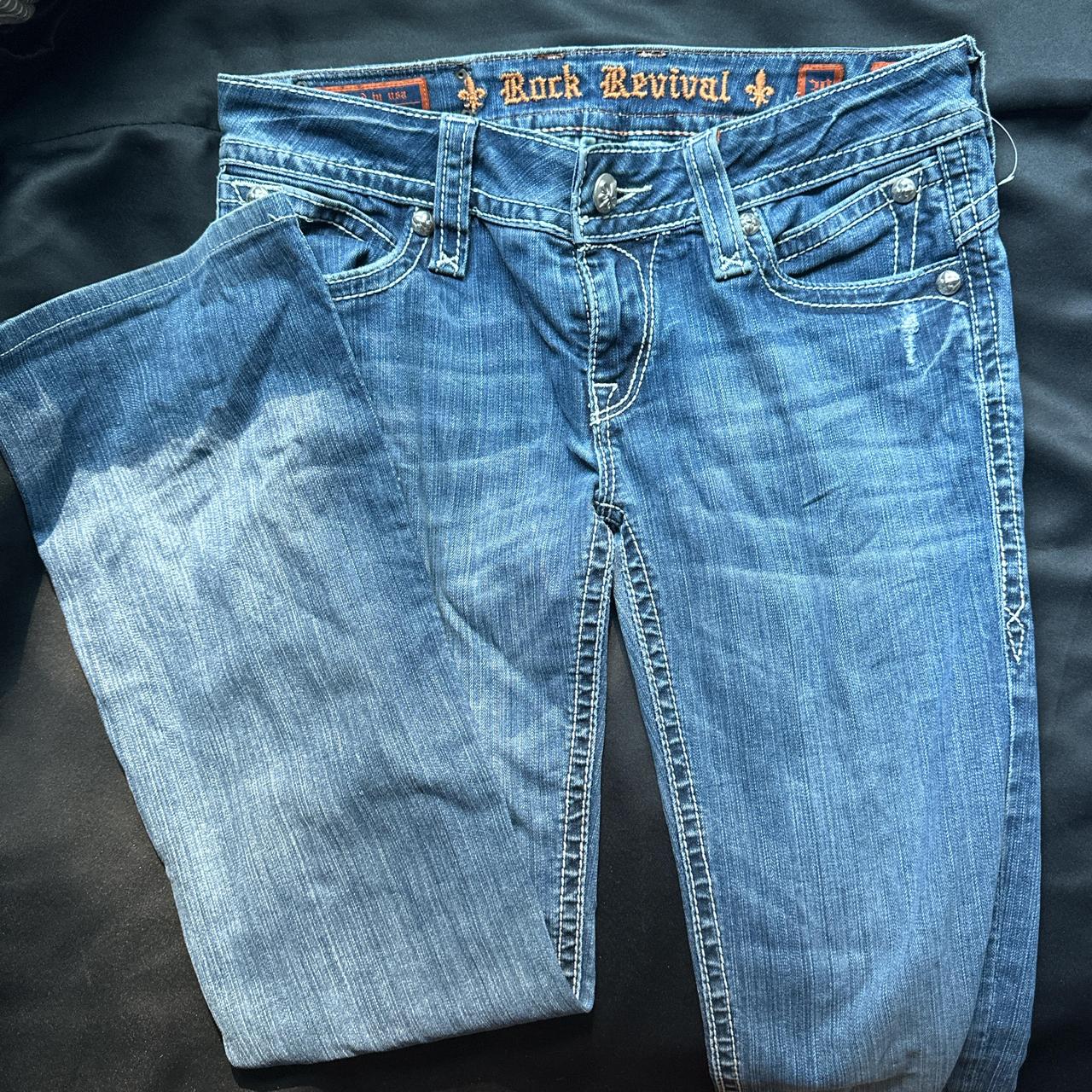 Rock Revival Boot Cut Jeans 💙medium wash - Depop