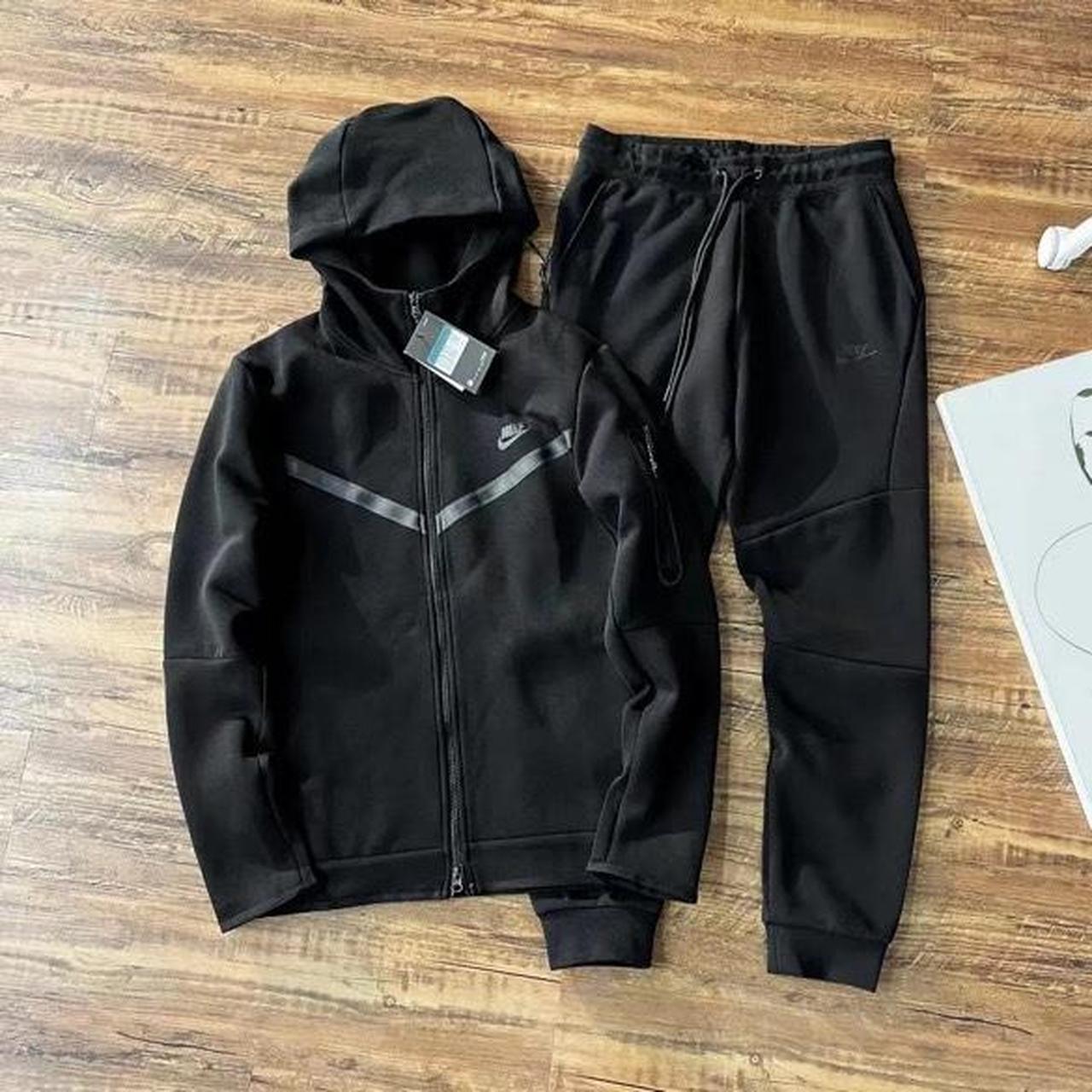 Black full Nike tech set brand new. 80% cotton 20%... - Depop