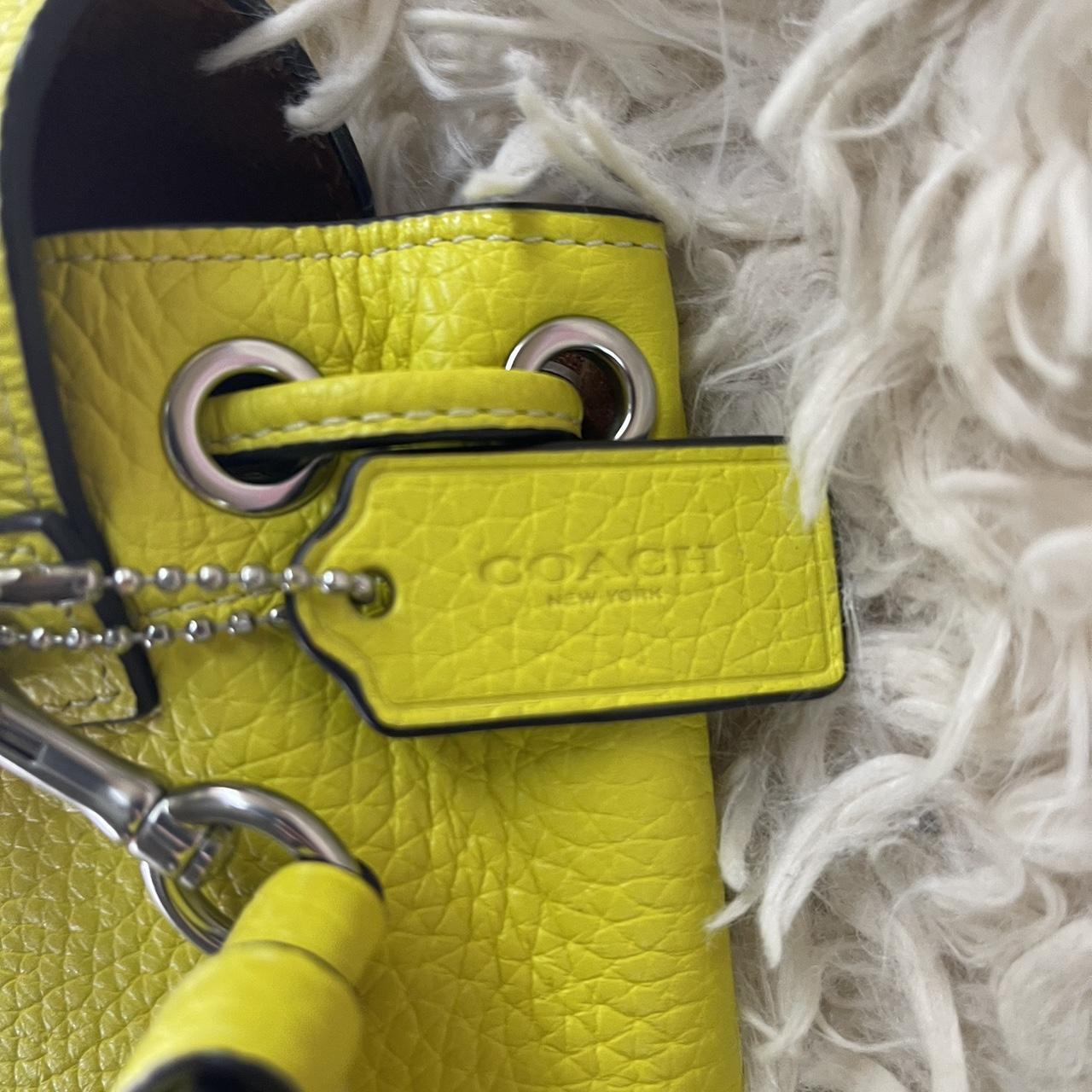 Bright Yellow Coach convertible back pack #yellow... - Depop