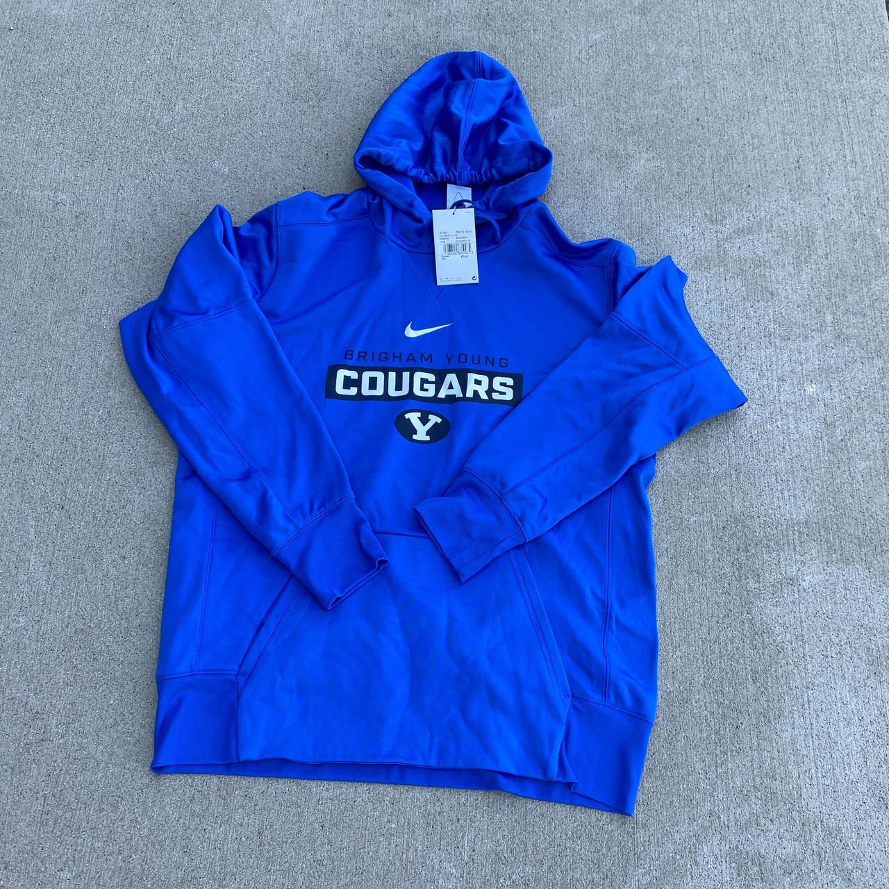 mens athletic hoodie. large. byu. nike. brand new... - Depop