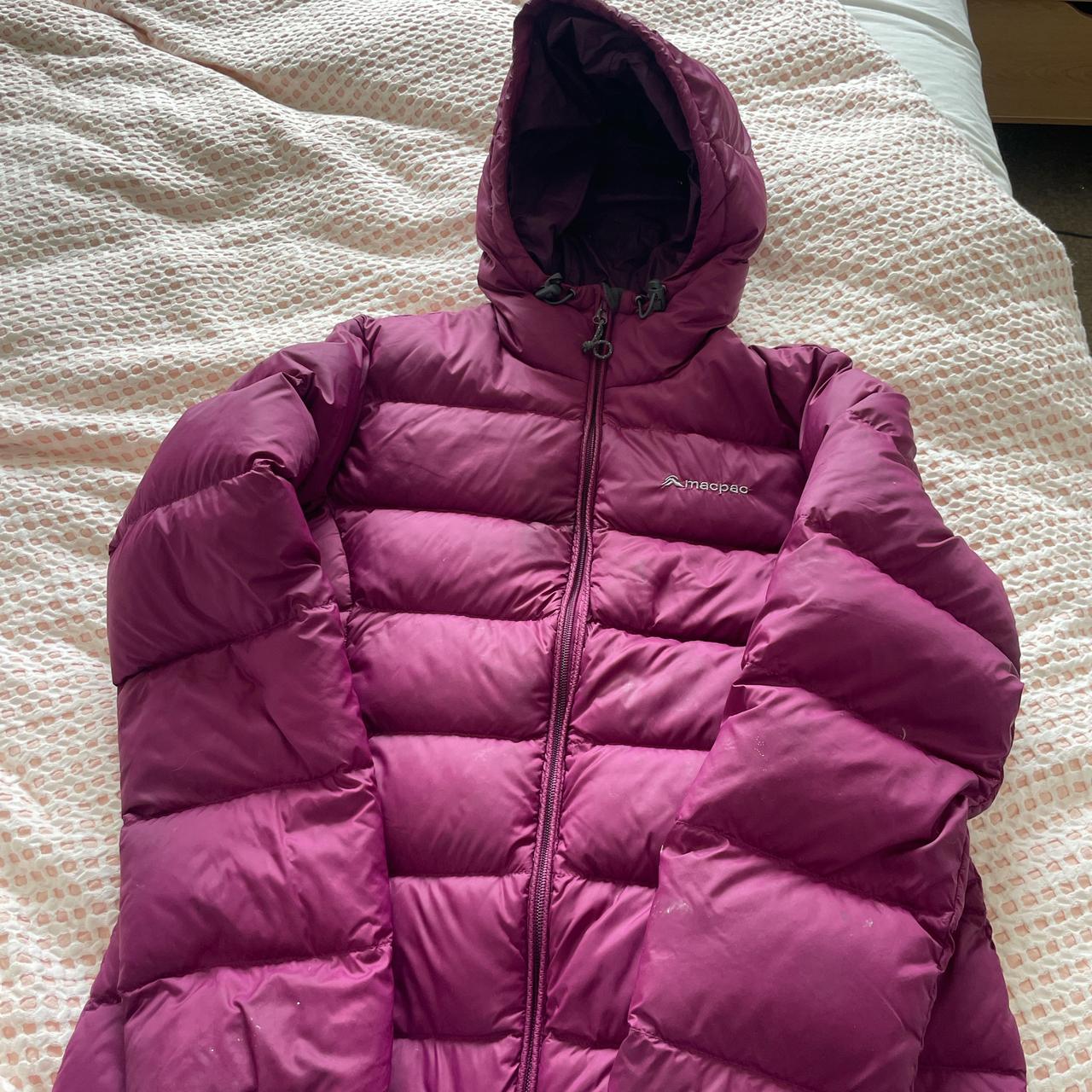 Medium sized purple Macpac down jacket - Depop