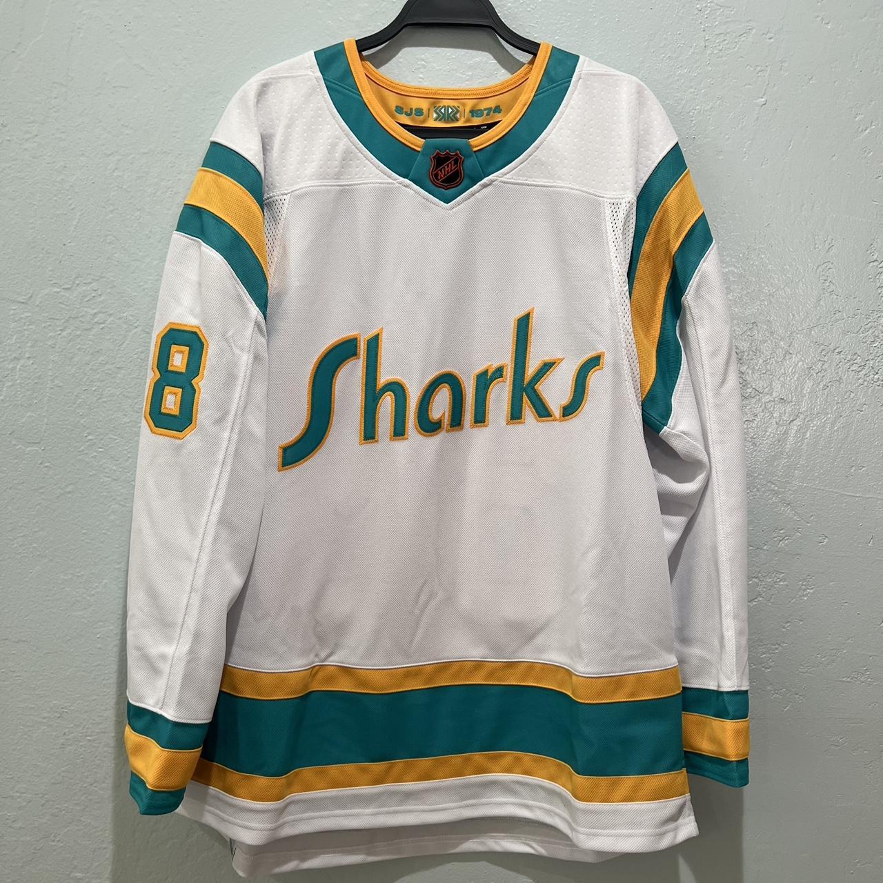 San Jose Sharks Adidas Reverse Retro 2.0 Jersey Size... | Depop