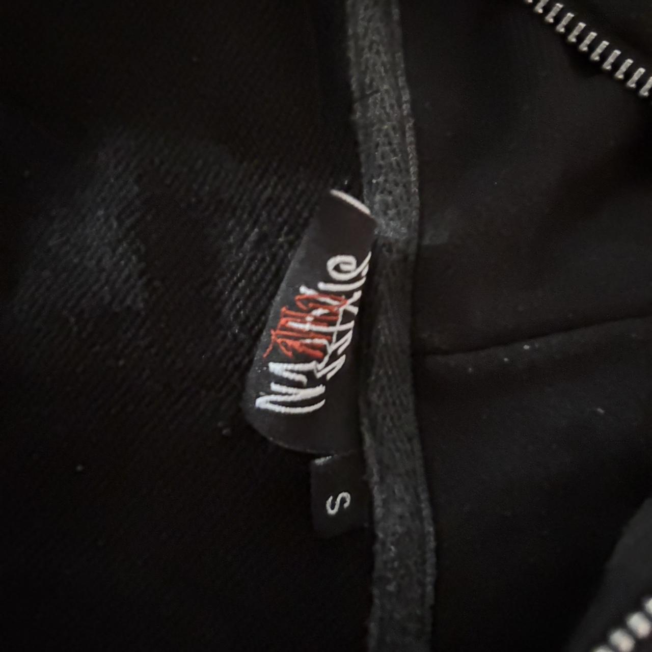 Black and red zip-up hoodie #goth #grunge - Depop