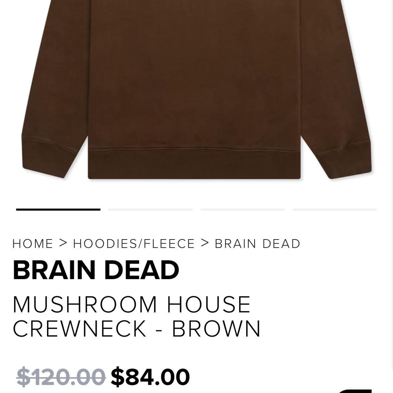 Brown brain dead mushroom fairy crewneck! Barely... - Depop