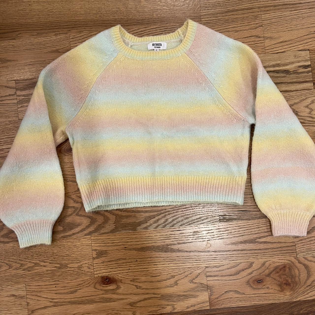 BB Dakota by Steve Madden rainbow striped sweater.... - Depop