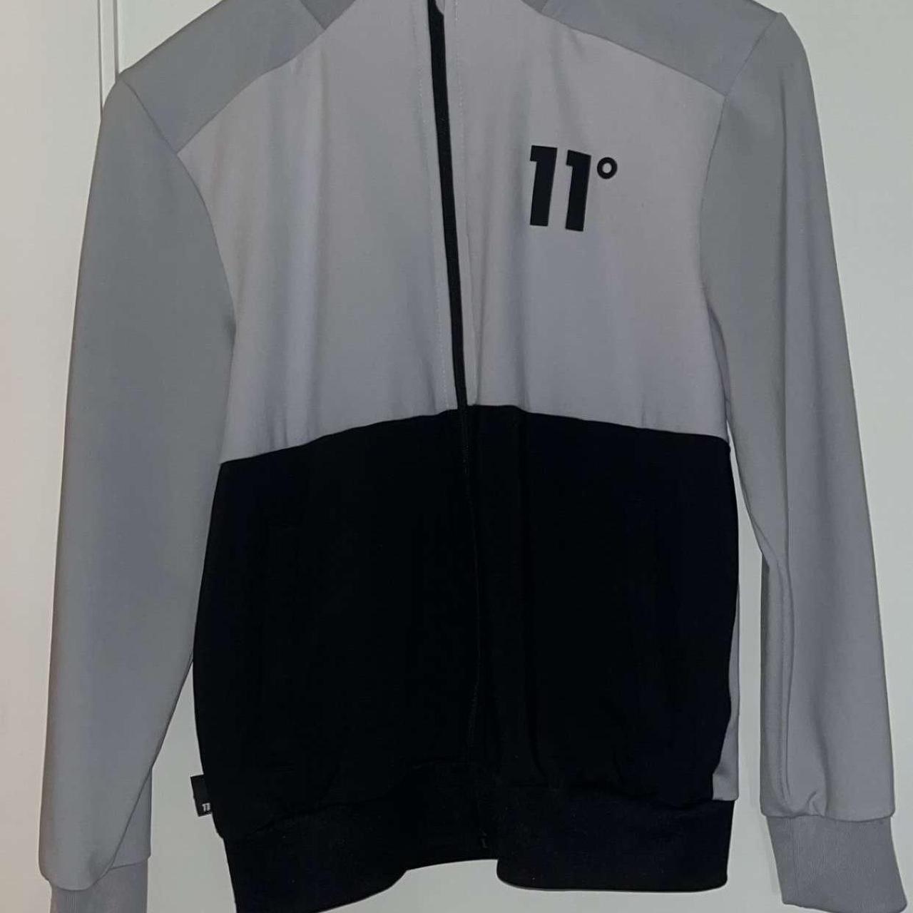 Eleven Degrees black and grey zip-up jacket - Depop