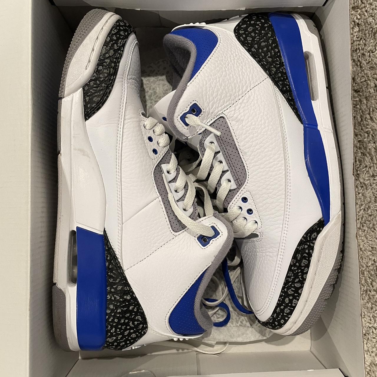 Retro Jordan 3 “Racer Blue” Size 11 Condition... - Depop