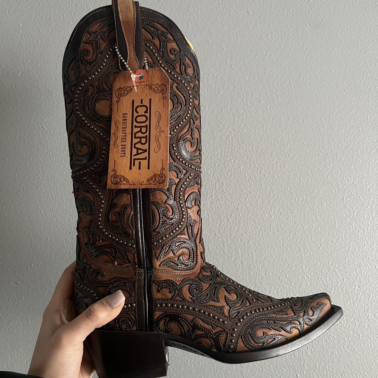 Brand new Corral leather cowboy boots Never... - Depop