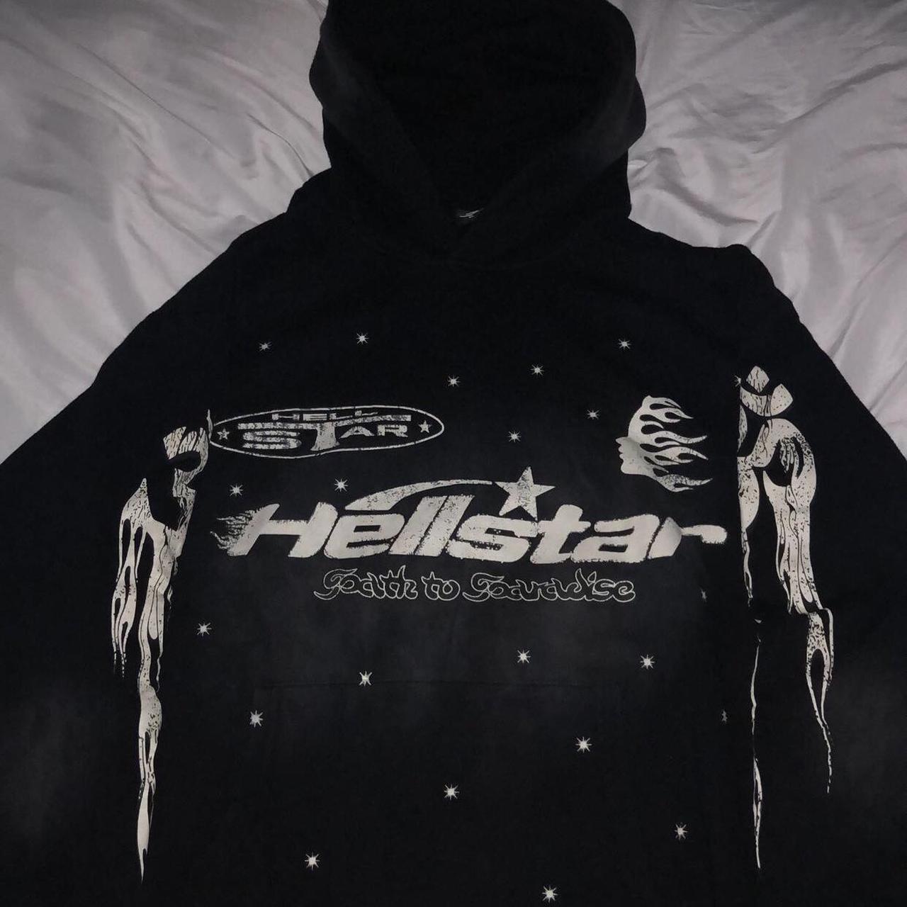 Black Hellstar hoodie size xl but fit like large - Depop