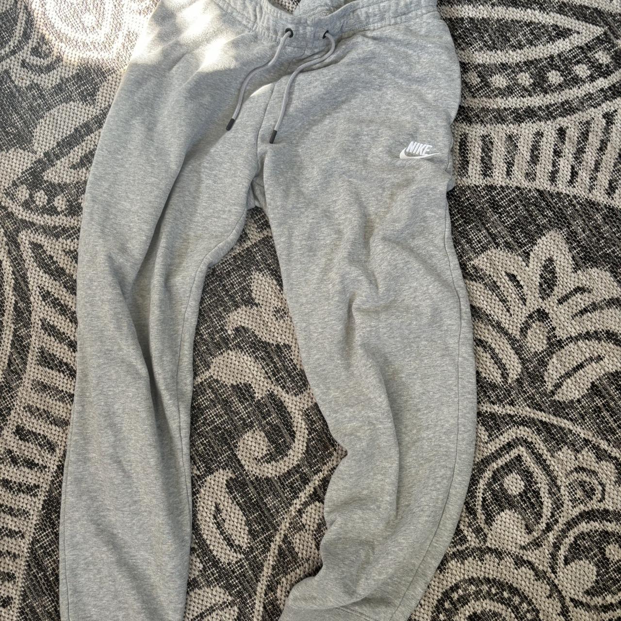 women’s grey nike sweatpants size medium. barely... - Depop