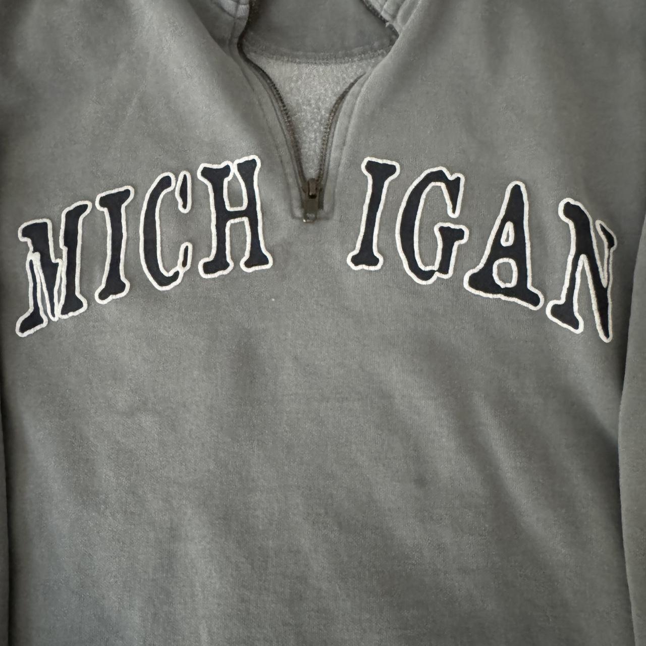 Grey Michigan quarter zip sweatshirt #Michigan... | Depop
