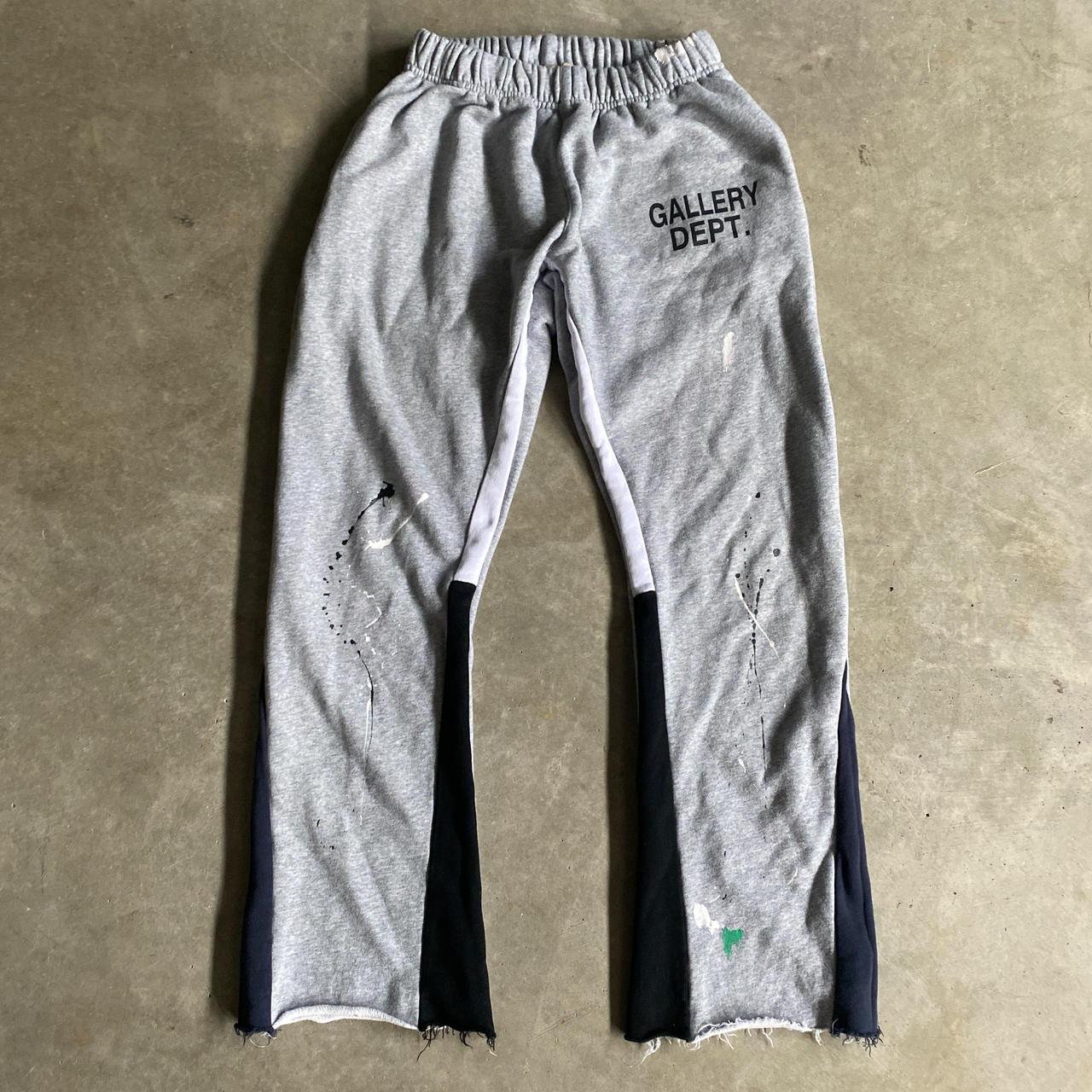 Grey Flared Gallery Dept. Sweatpants - Depop